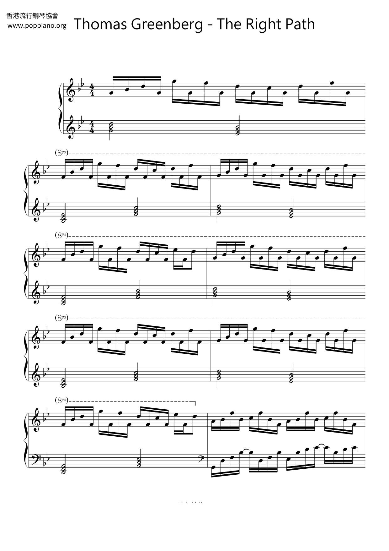 Thomas Greenberg-The Right Path Sheet Music pdf, - Free Score Download ★