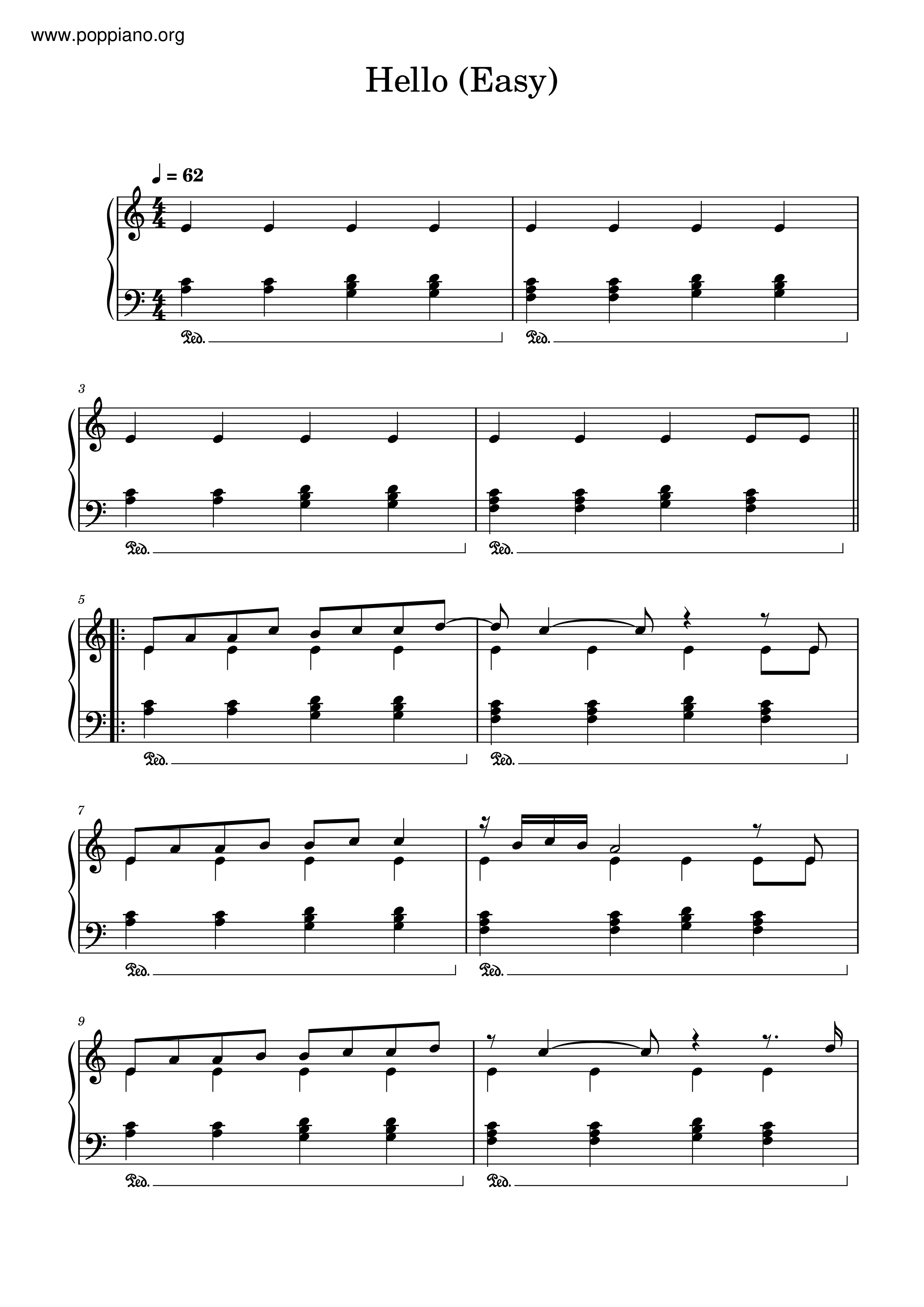 Lionel Richie-Hello Sheet Music pdf, - Free Score Download ★