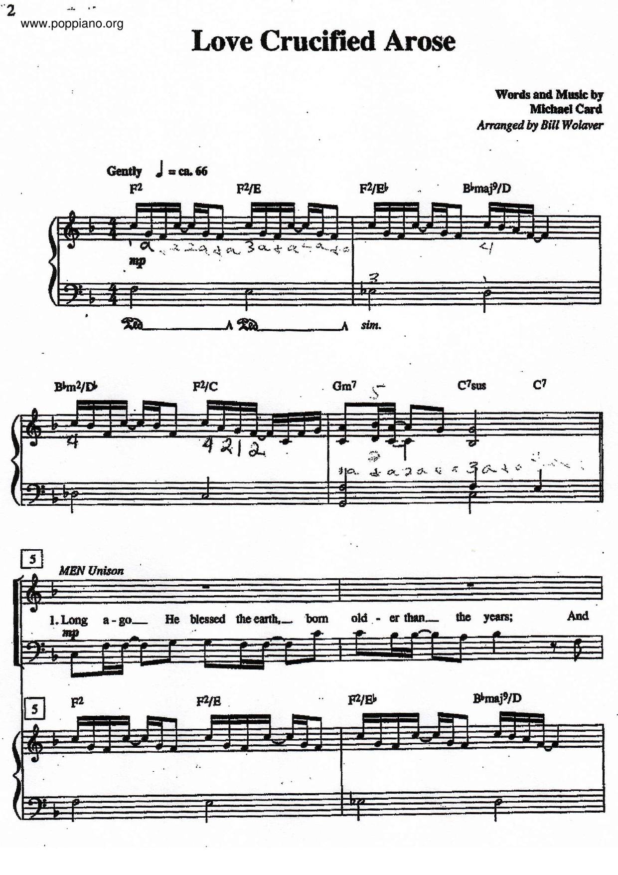 Hymn-Love Crucified Arose Sheet Music pdf, - Free Score Download ★