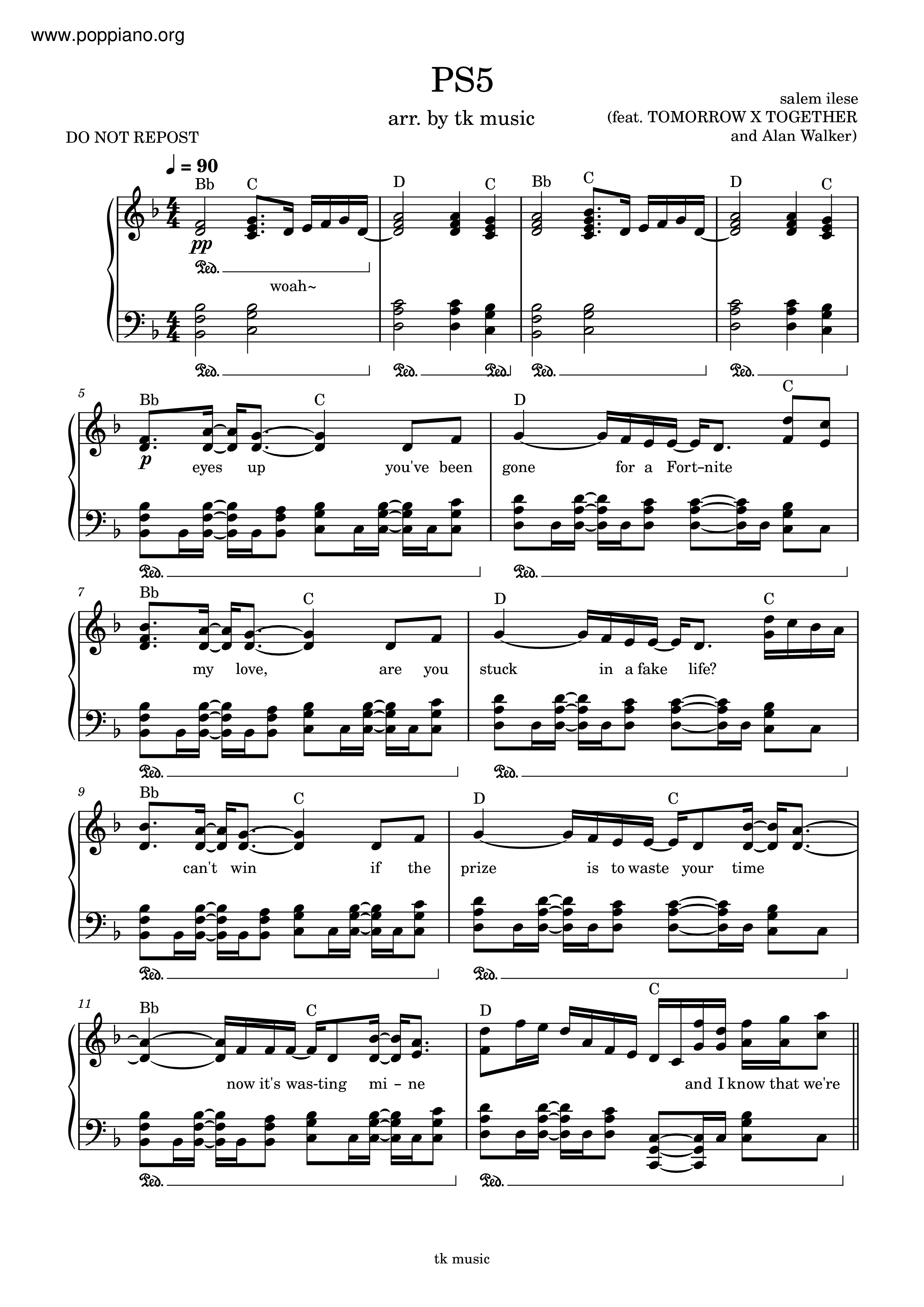 Alan Walker-PS5 Sheet Music pdf, - Free Score Download ★
