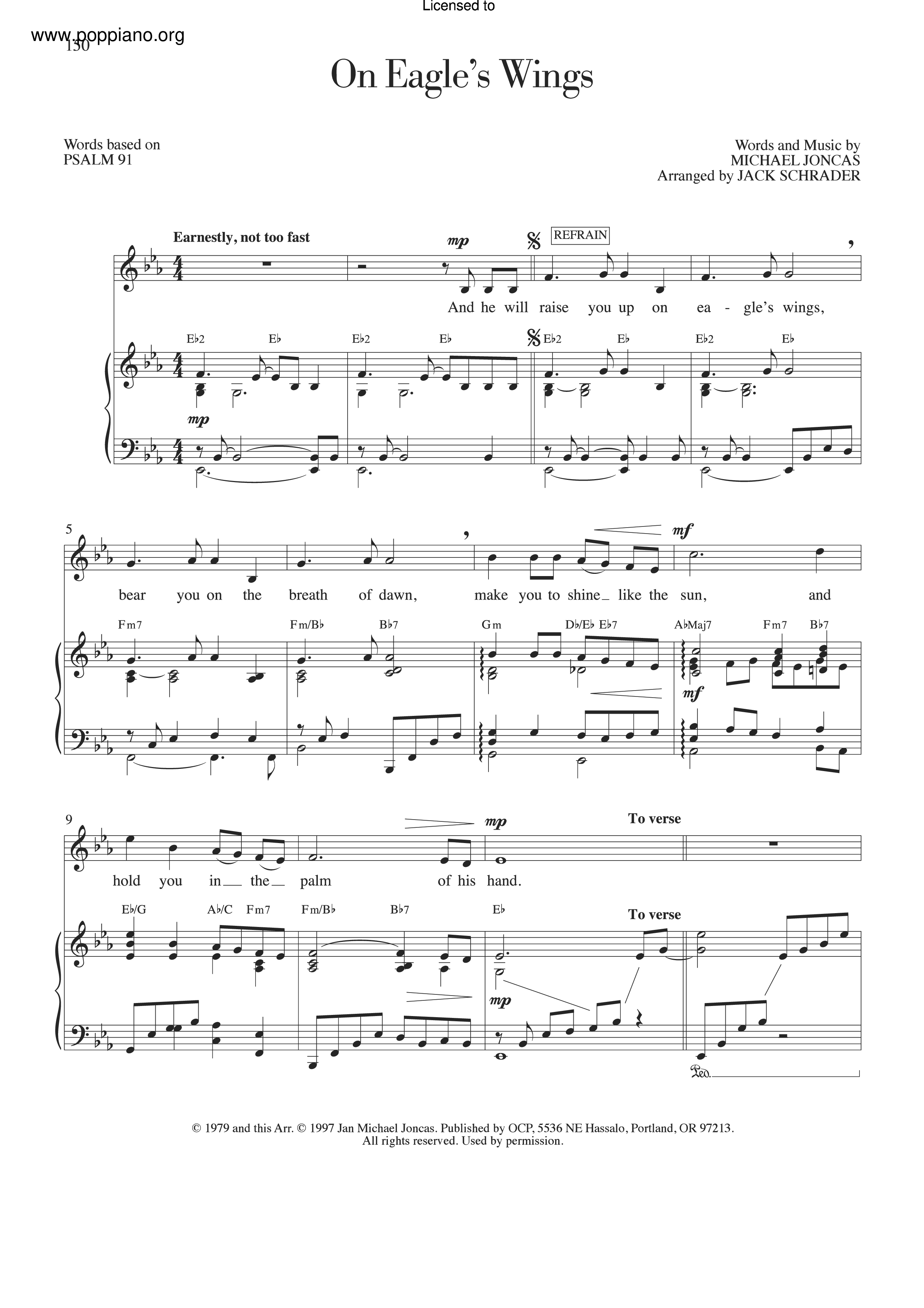on eagle's wings- PDF琴譜免費下載 | 香港流行鋼琴協會 ★
