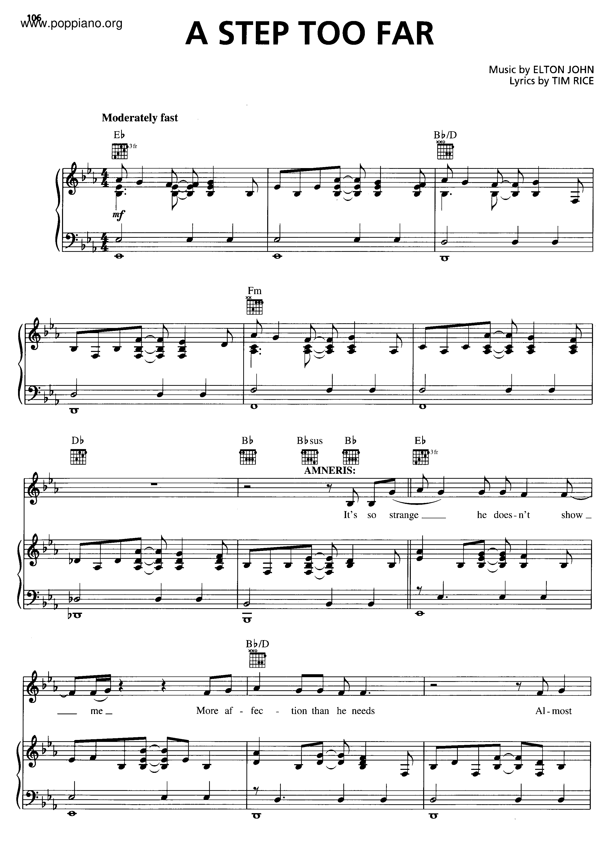 Elton John A Step Too Far Sheet Music Pdf Free Score Download elton-john-a-step-too-far-sheet-music-pdf-free-score-download