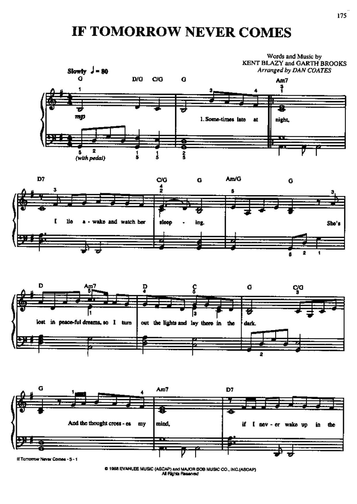 Ronan Keating-If Tomorrow Never Comes Sheet Music pdf, - Free Score Download ★