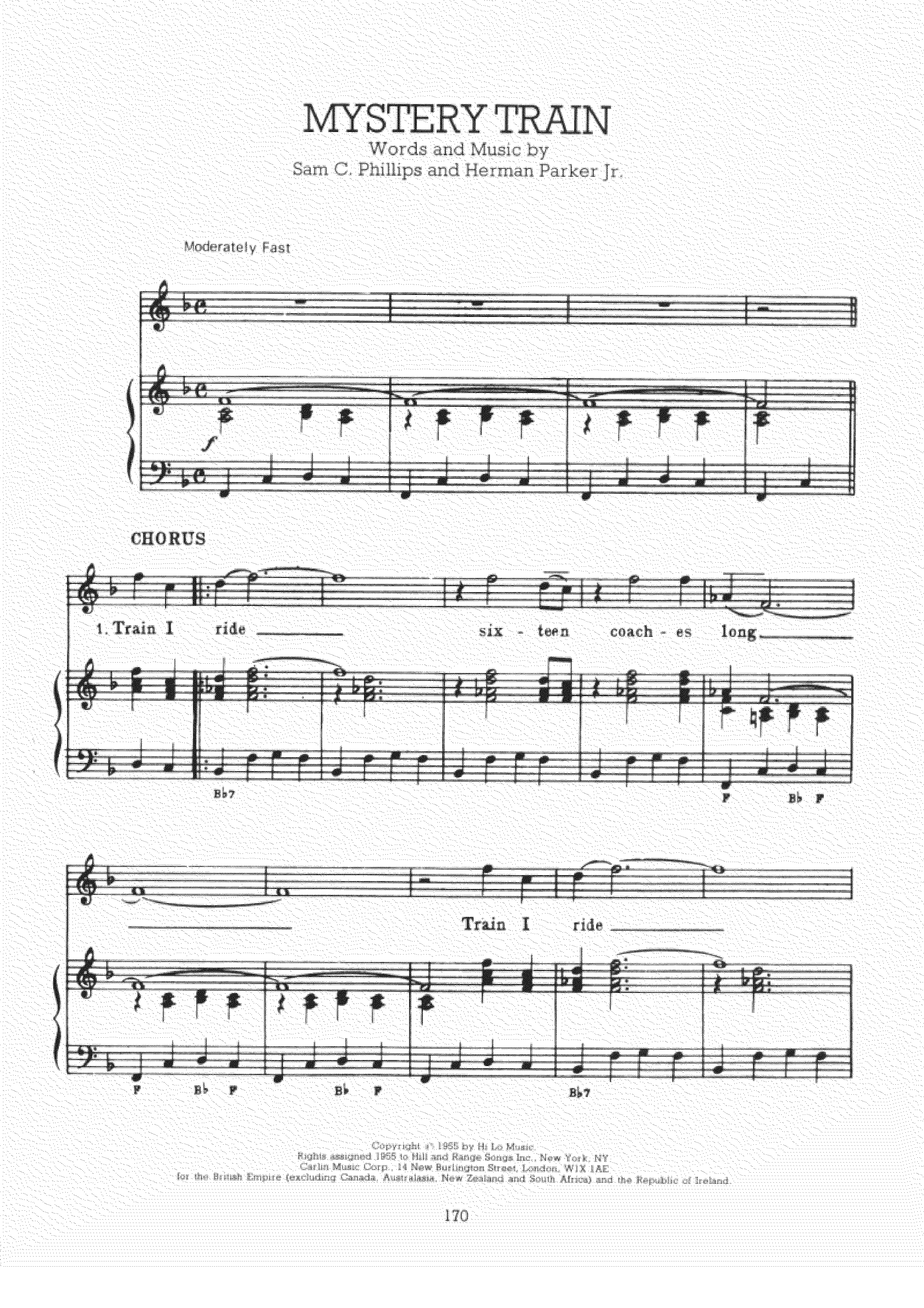 mystery train | Sheet Music | Piano Score Free PDF Download | HK Pop ...