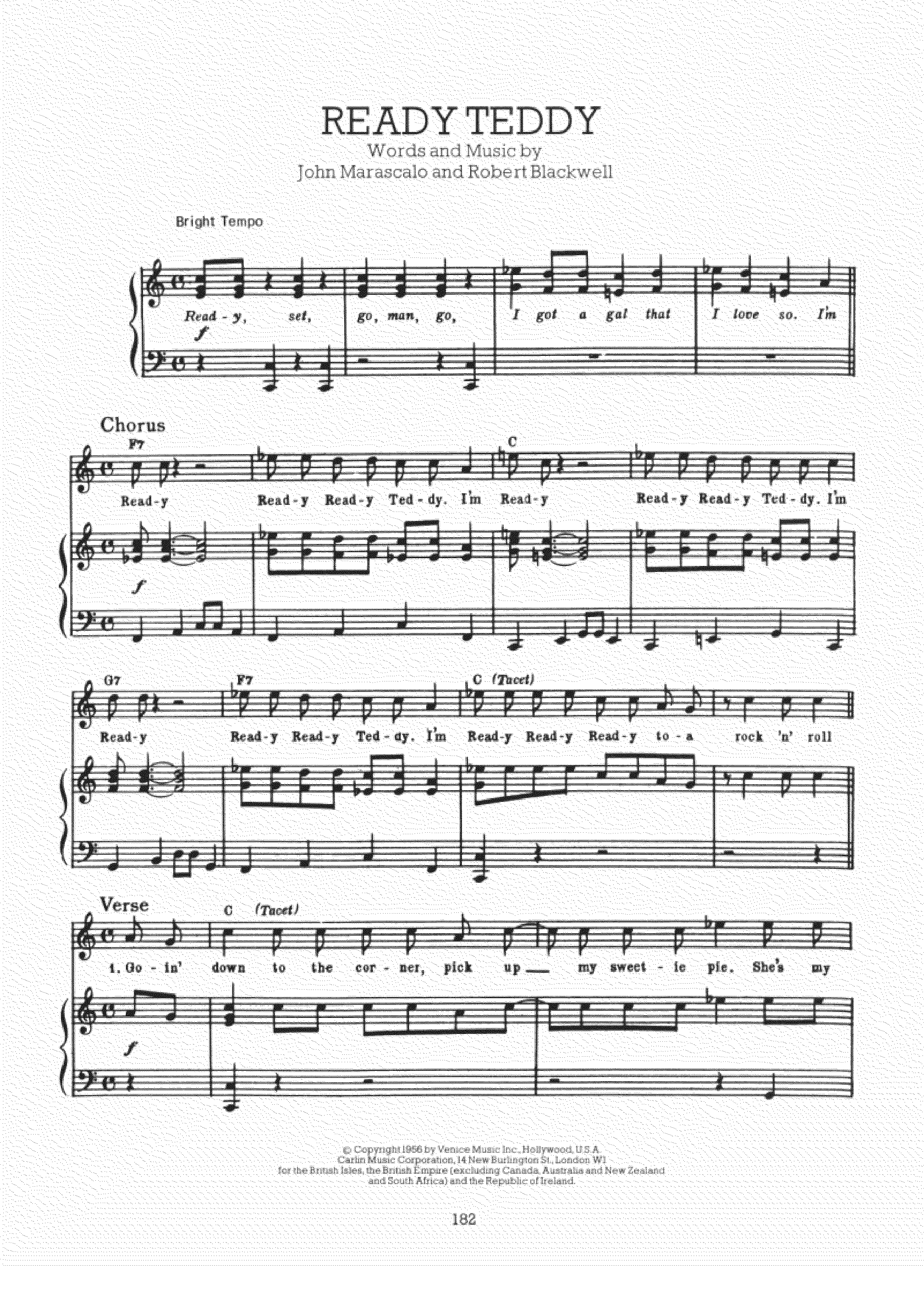 Elvis Presley-Ready Teddy Sheet Music pdf, - Free Score Download ★
