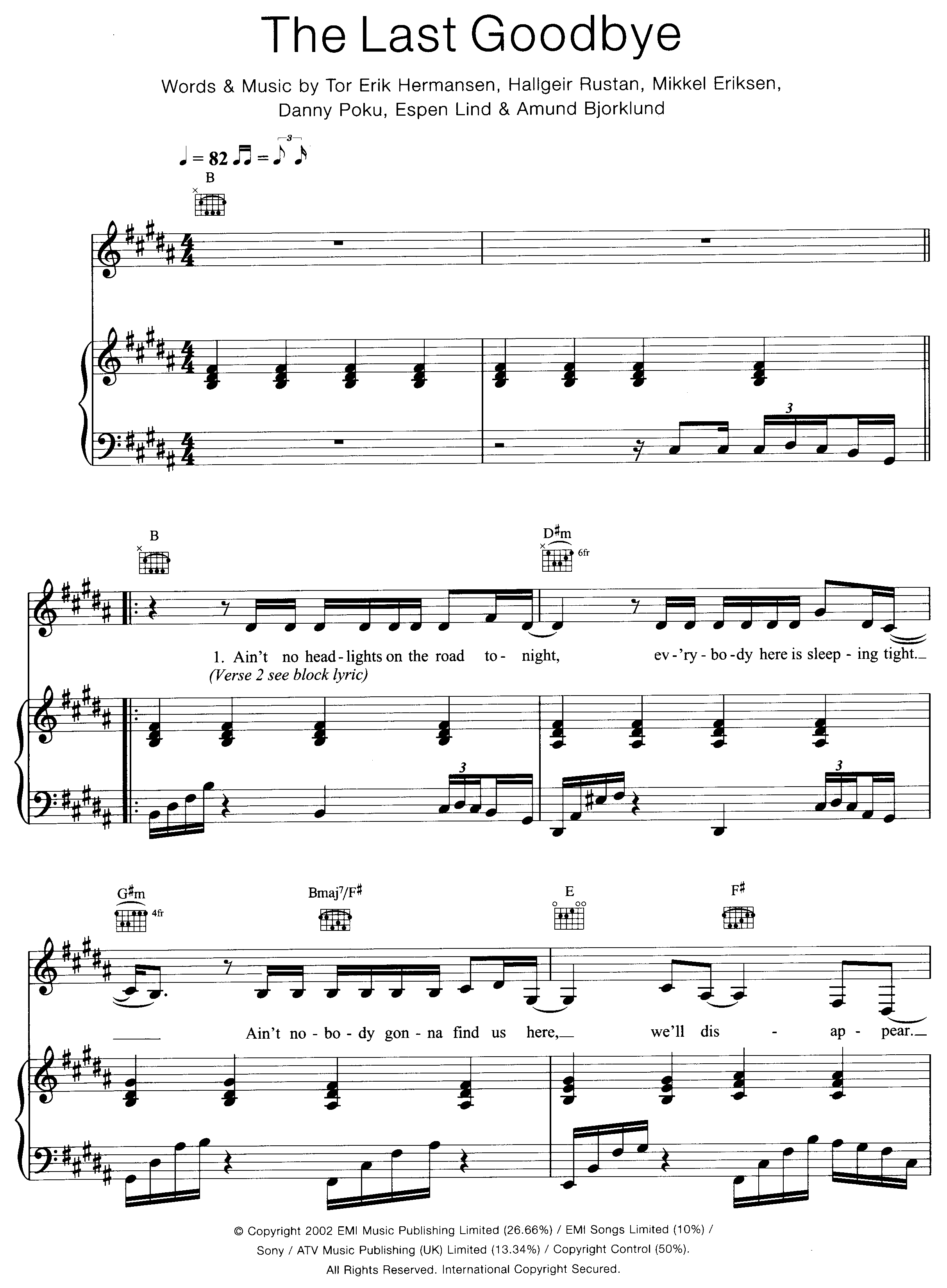 The Last Goodbye- PDF琴譜免費下載 | 香港流行鋼琴協會 ★