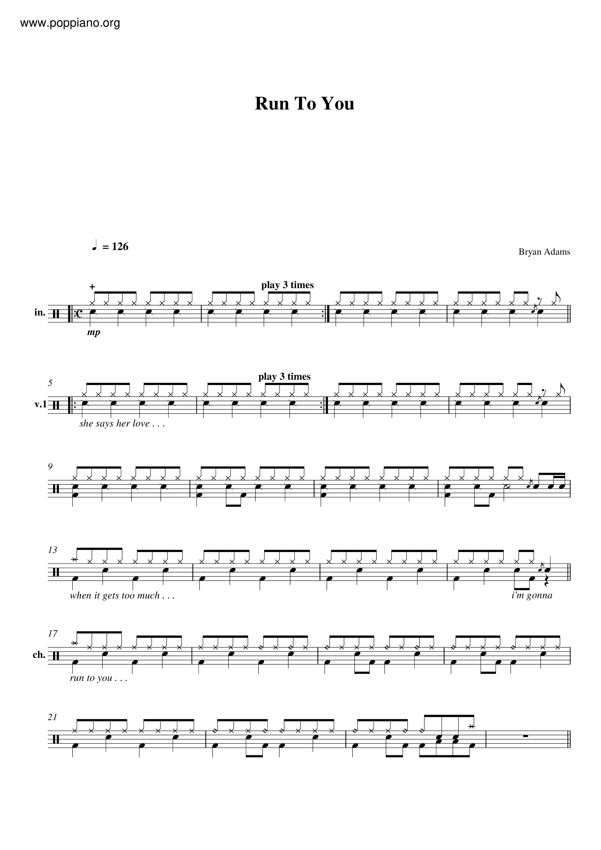Heaven Bryan Adams Guitar Chords