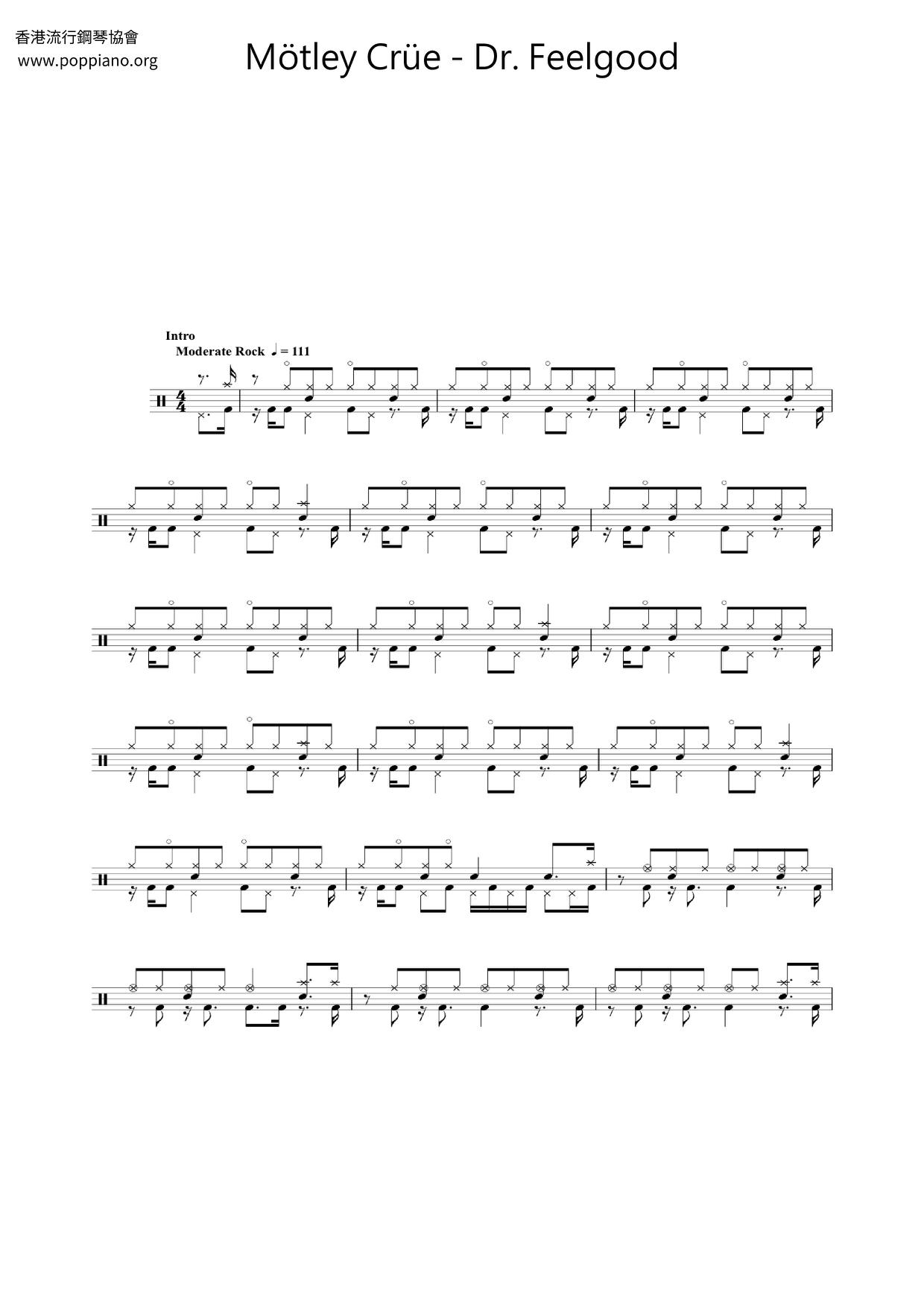 Mötley Crüe-Dr. Feelgood Sheet Music pdf, - Free Score Download ★