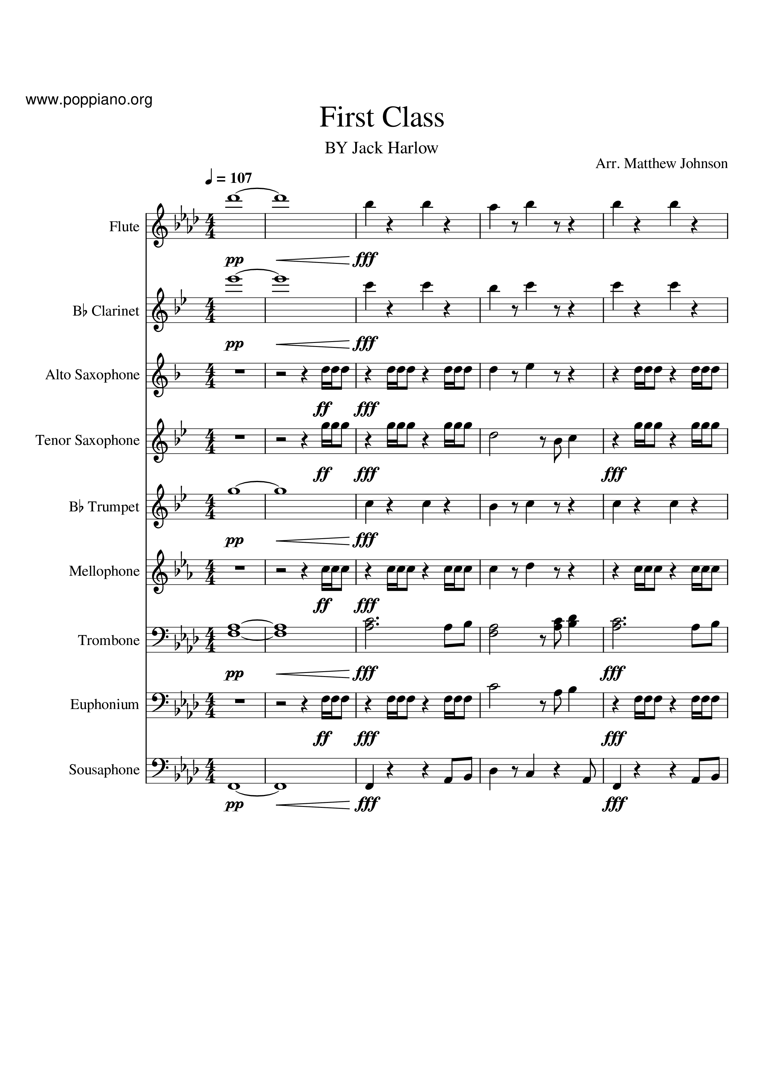 Jack Harlow-First Class Sheet Music pdf, - Free Score Download ★