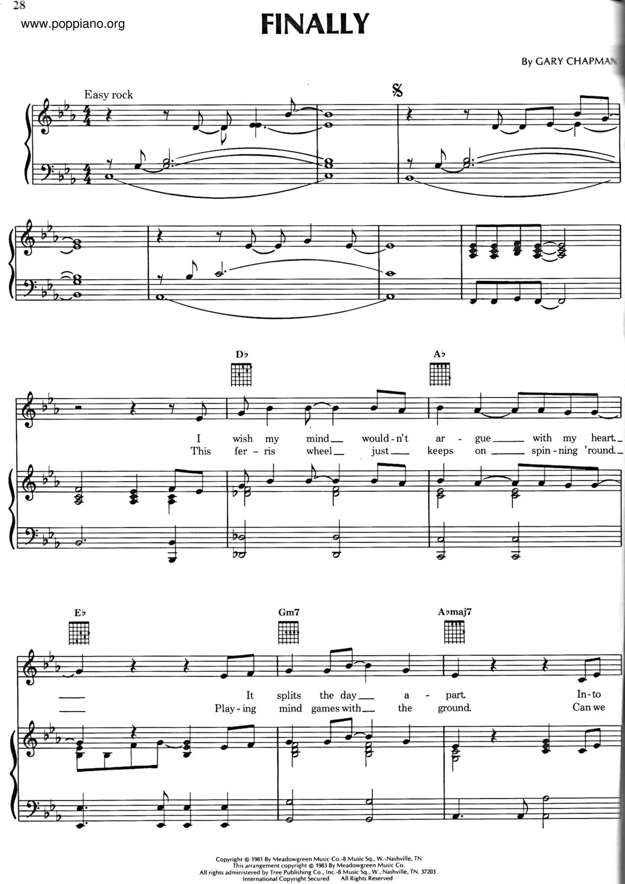 Gary Chapman-Finally Sheet Music pdf, - Free Score Download ★