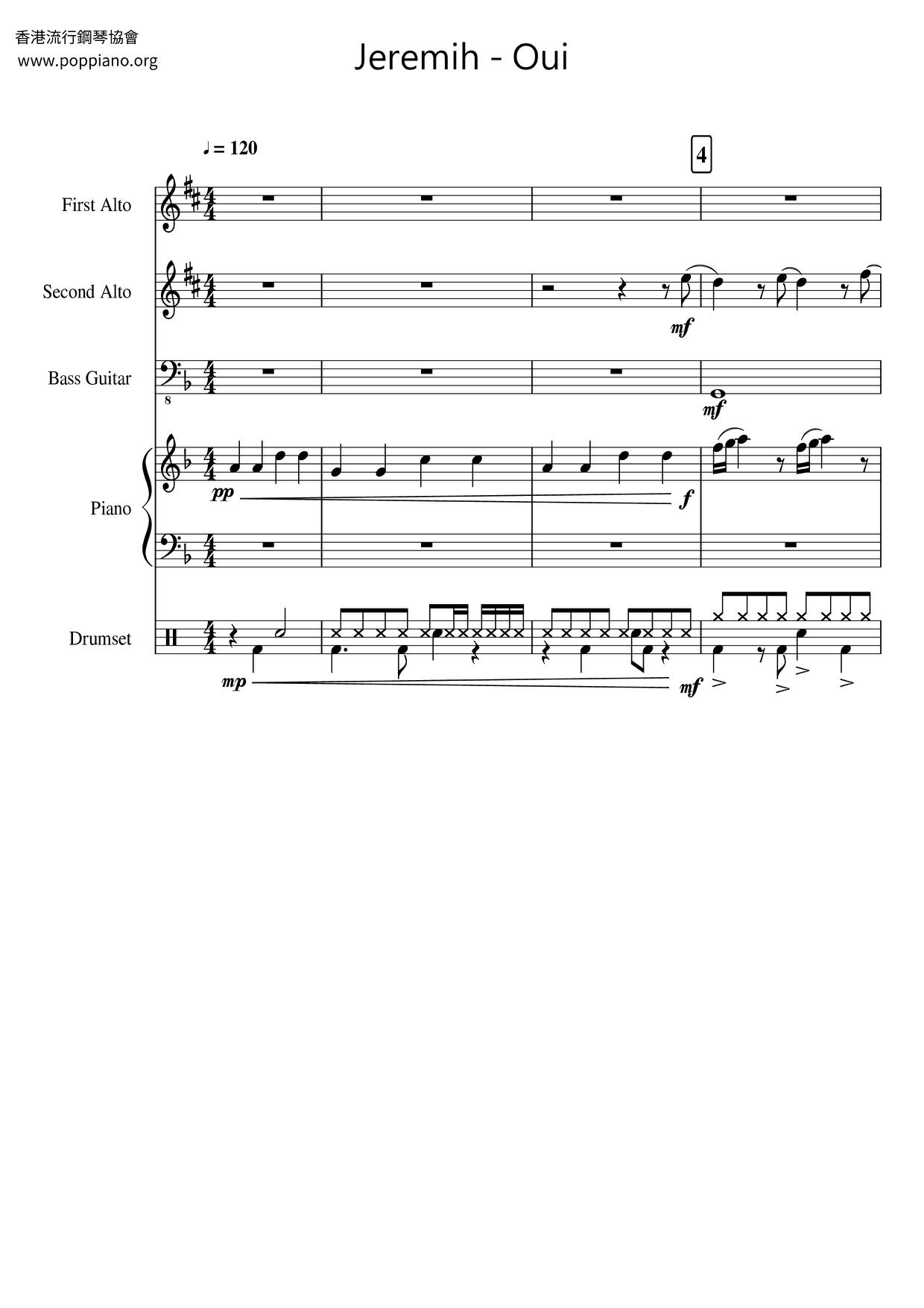 Jeremih-oui Sheet Music pdf, - Free Score Download ★