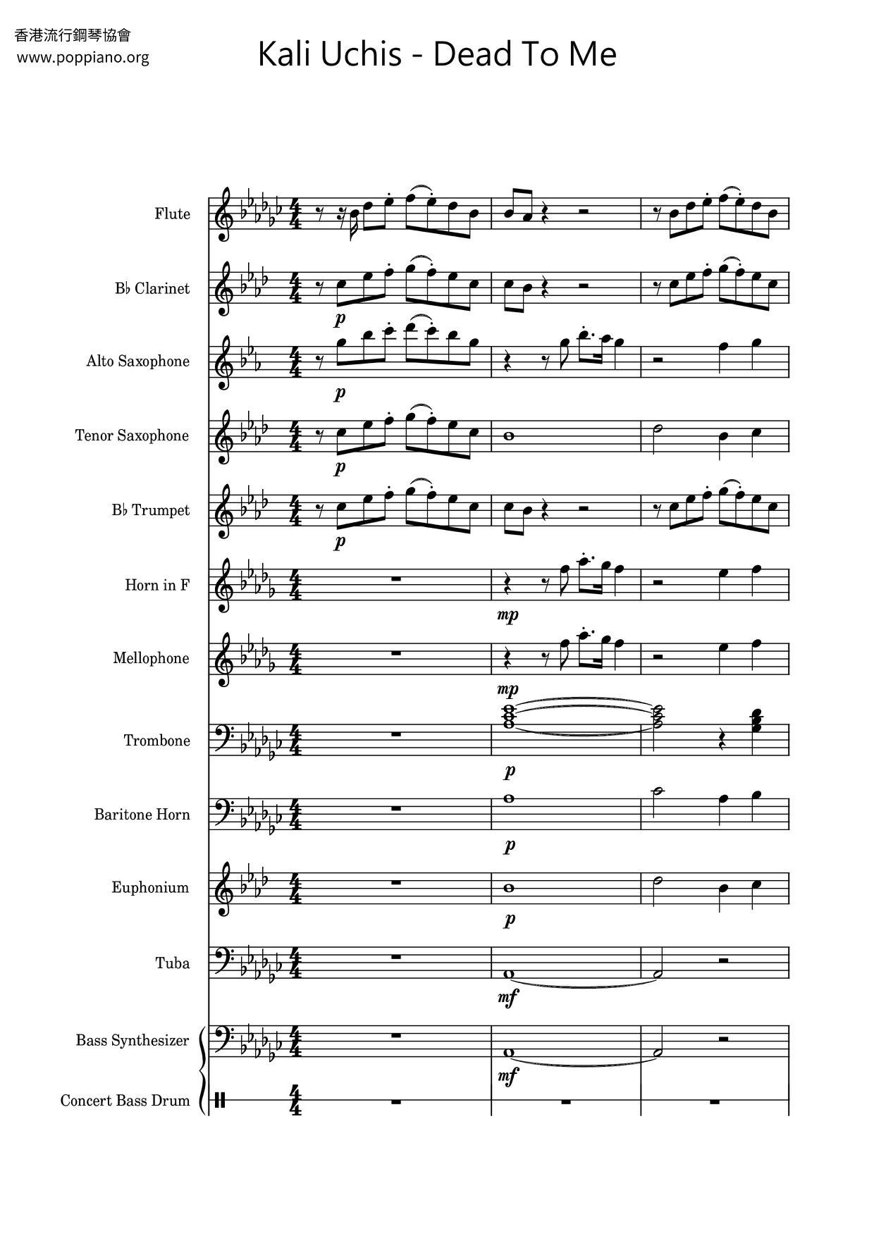 Kali Uchis-Dead To Me Sheet Music pdf, - Free Score Download ★