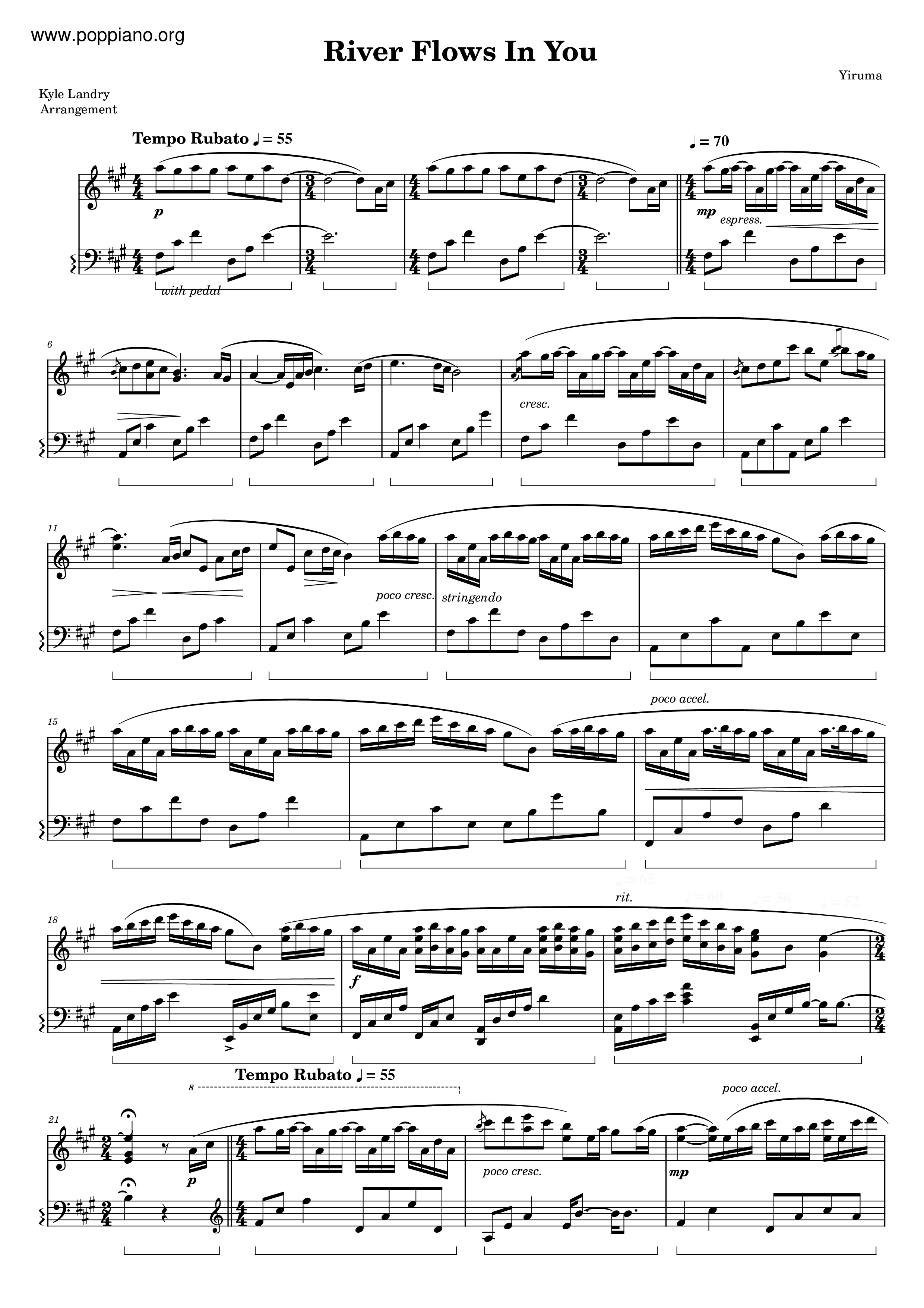 Yiruma-River Flows In You Sheet Music pdf, - Free Score Download ★