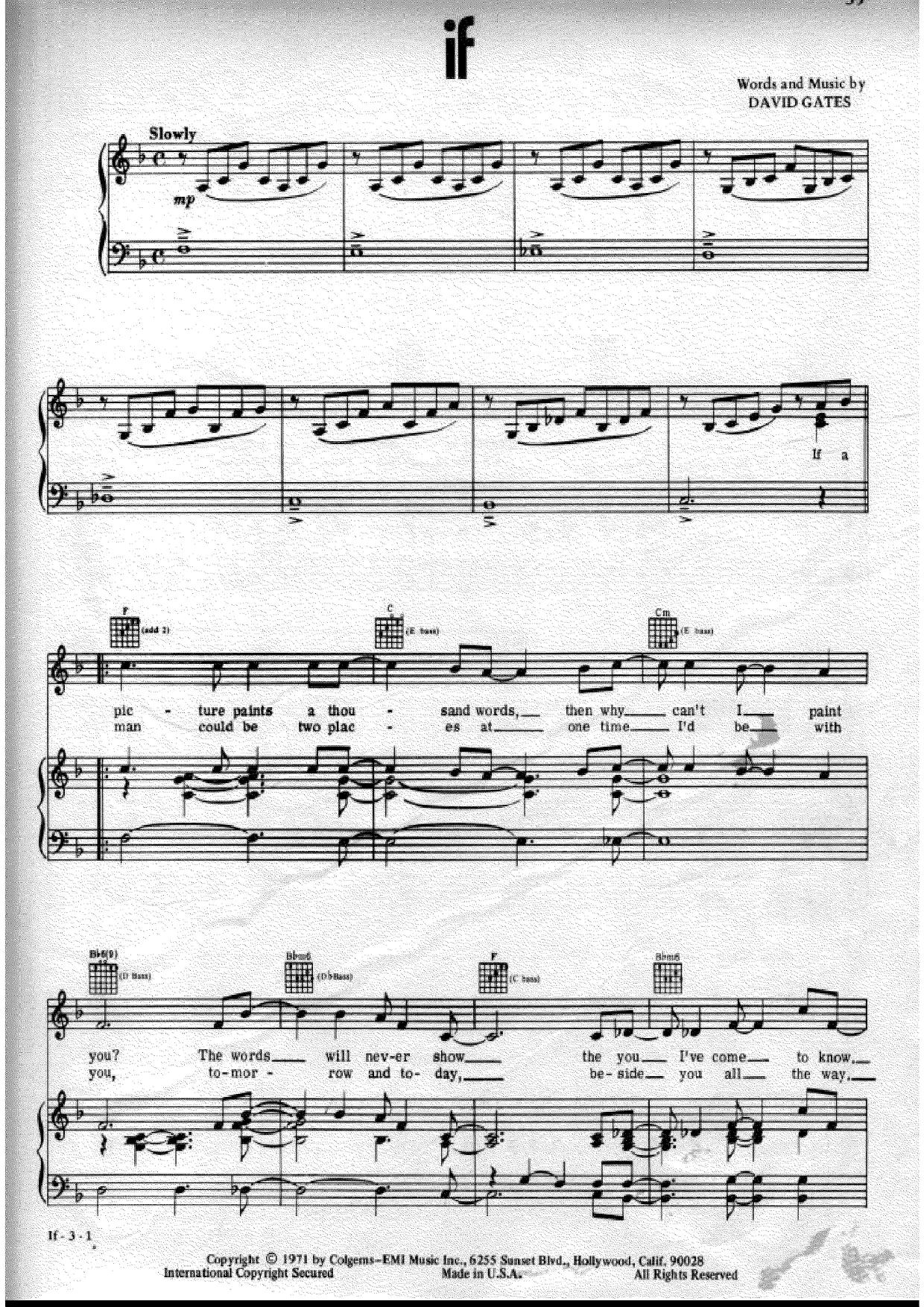 If | Sheet Music | Piano Score Free PDF Download | HK Pop Piano Academy