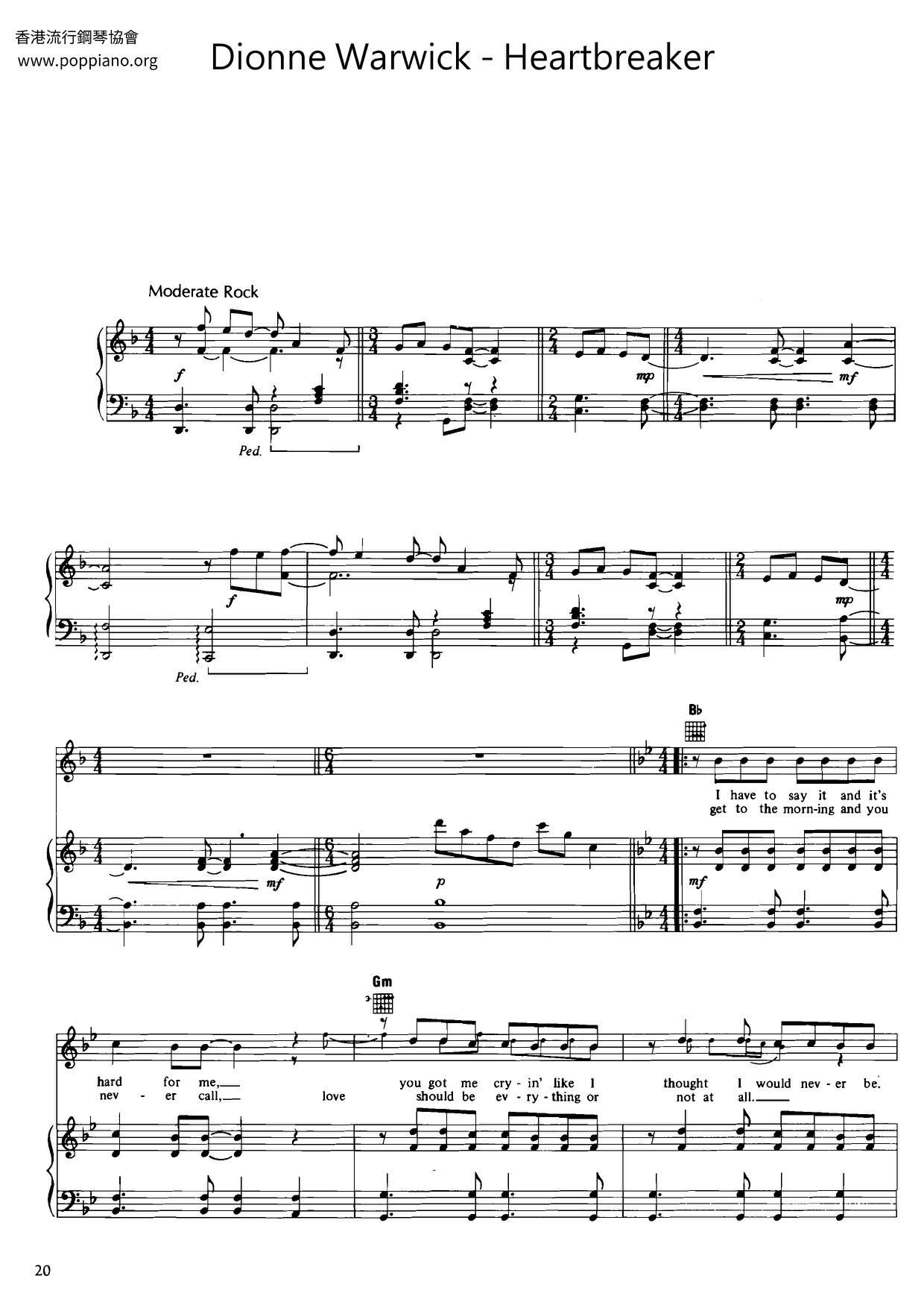 Mariah Carey-Heartbreaker Sheet Music pdf, - Free Score Download ★