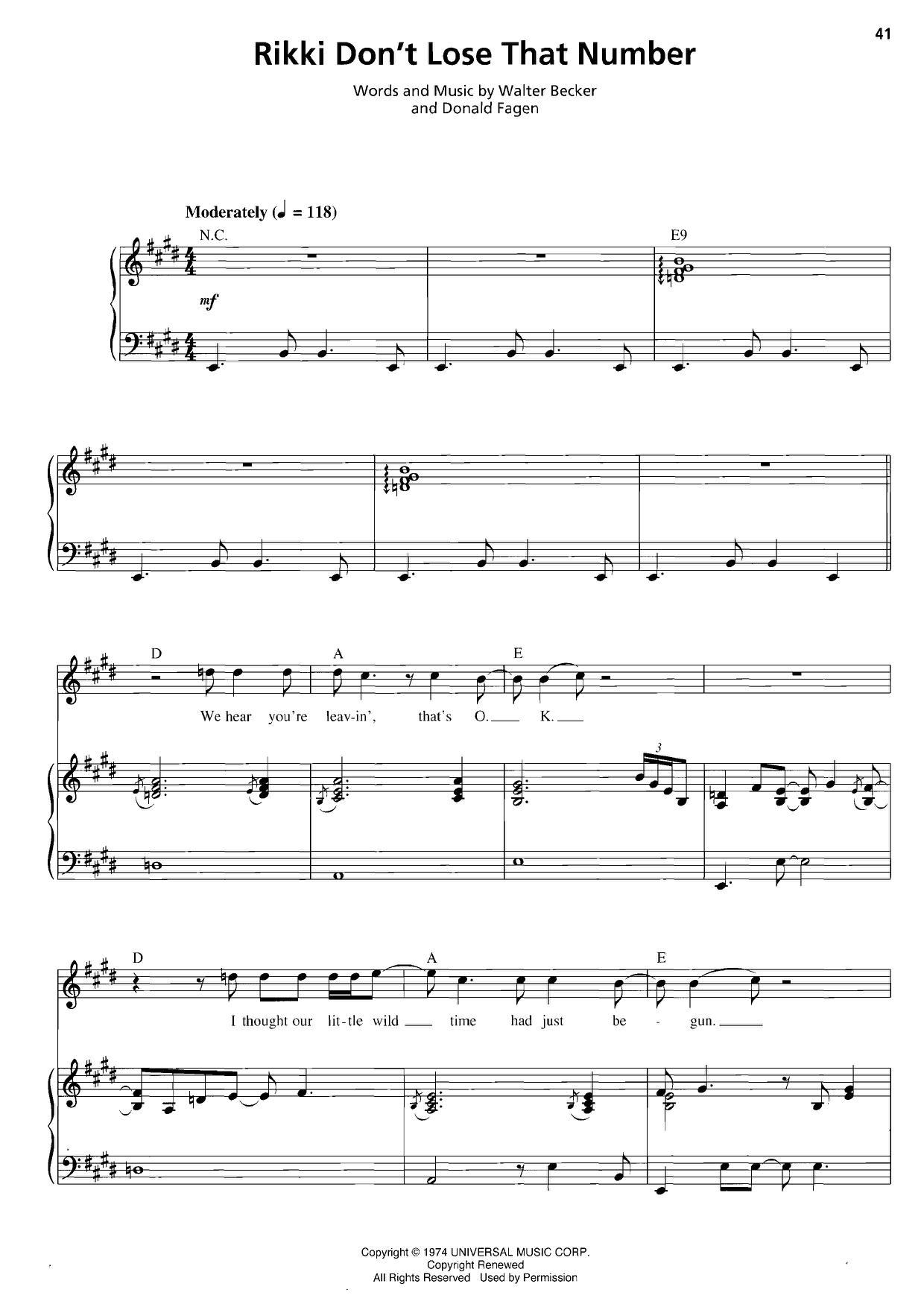 Steely Dan Rikki Don t Lose That Number Sheet Music Pdf Free Score steely-dan-rikki-don-t-lose-that-number-sheet-music-pdf-free-score