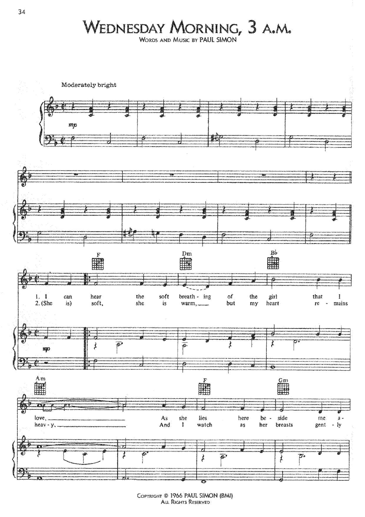 Hymn-Wednesday Morning, 3 A.M. Sheet Music pdf, - Free Score Download ★