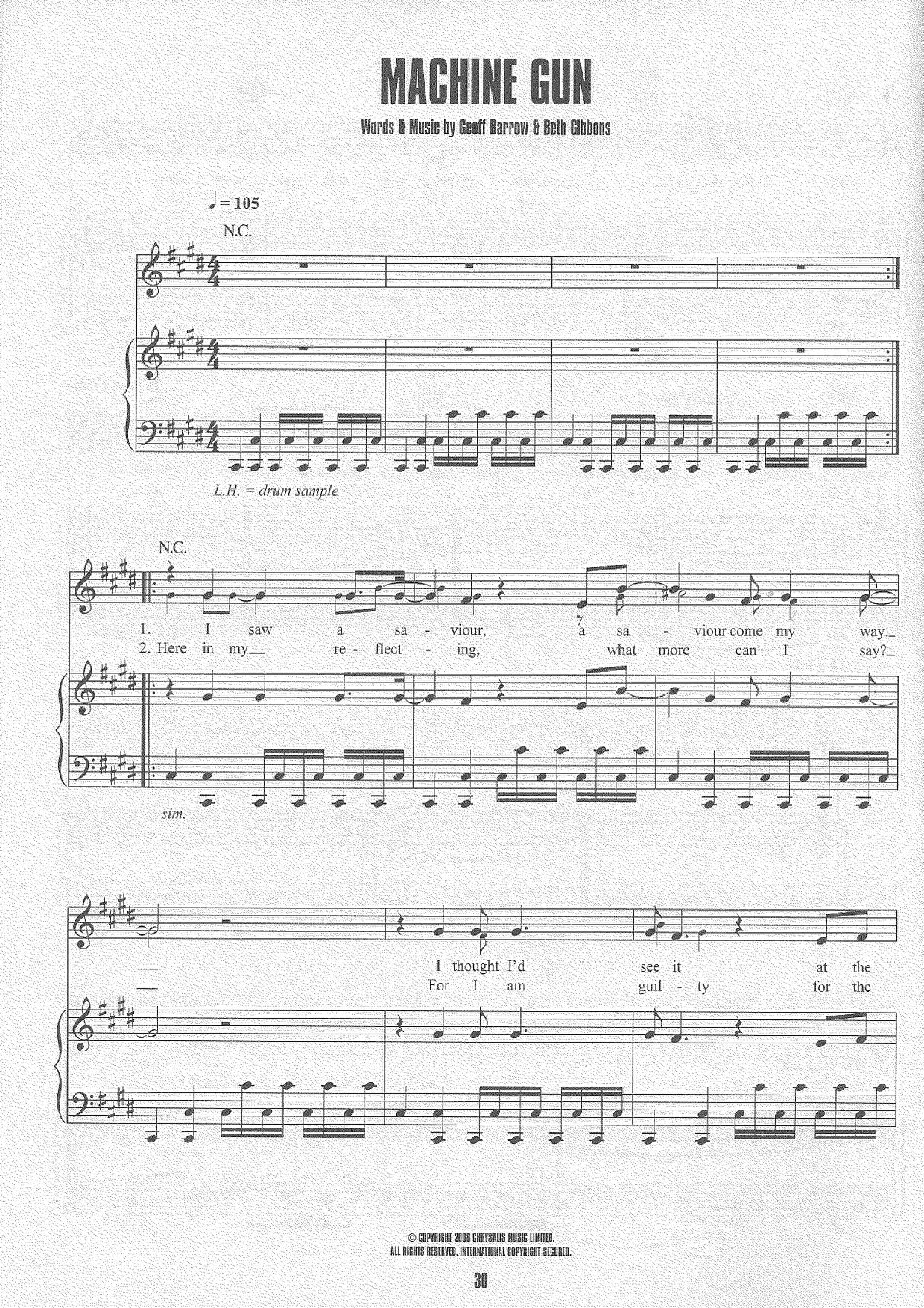 Portishead Machine Gun Sheet Music Pdf Free Score Download portishead-machine-gun-sheet-music-pdf-free-score-download