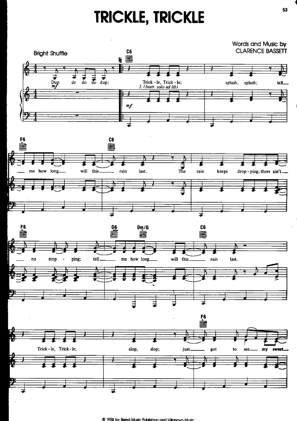 The Manhattan Transfer-Trickle Trickle Sheet Music pdf, - Free Score ...