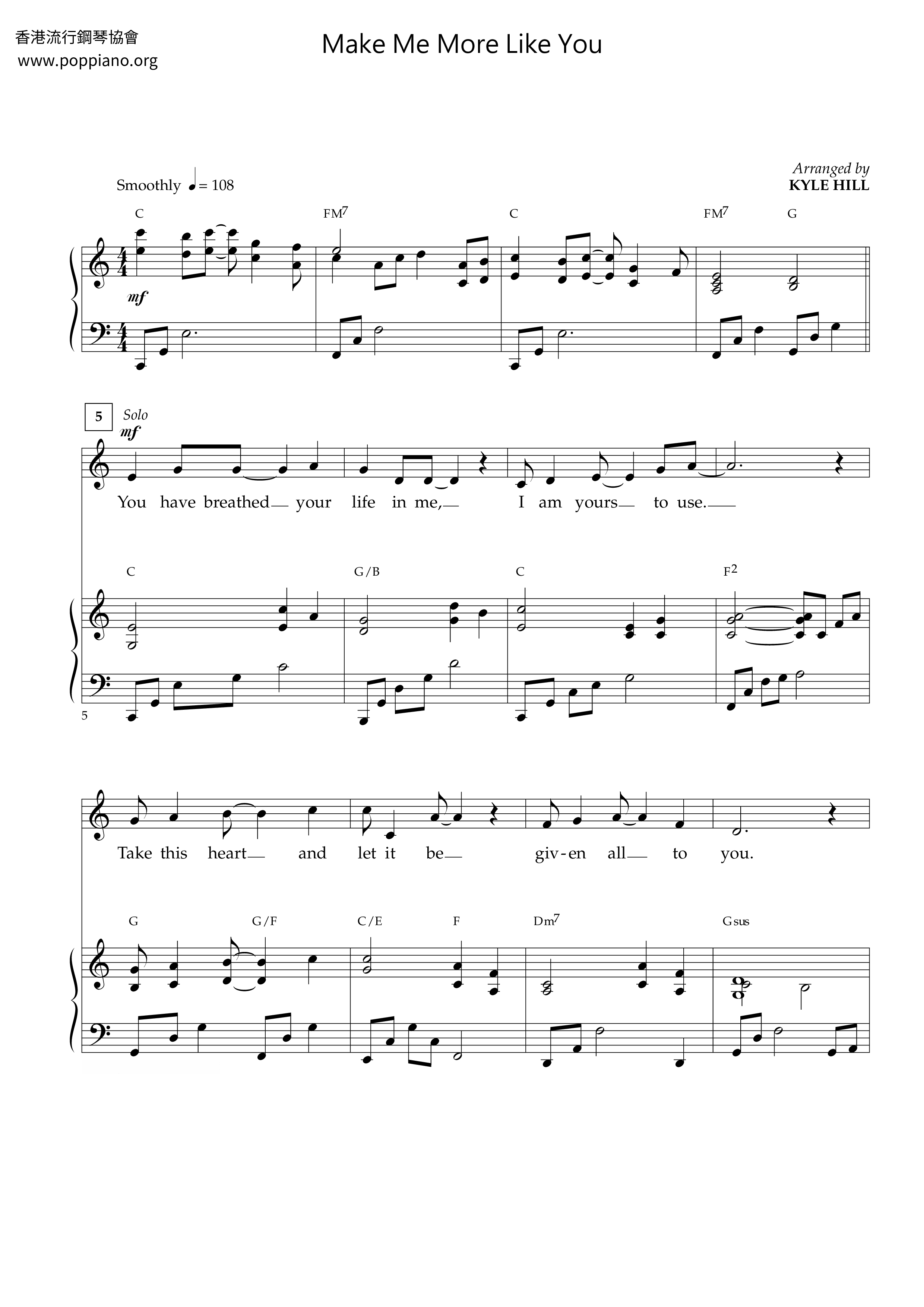 hymn-Make Me More Like You Sheet Music pdf, - Free Score Download ★