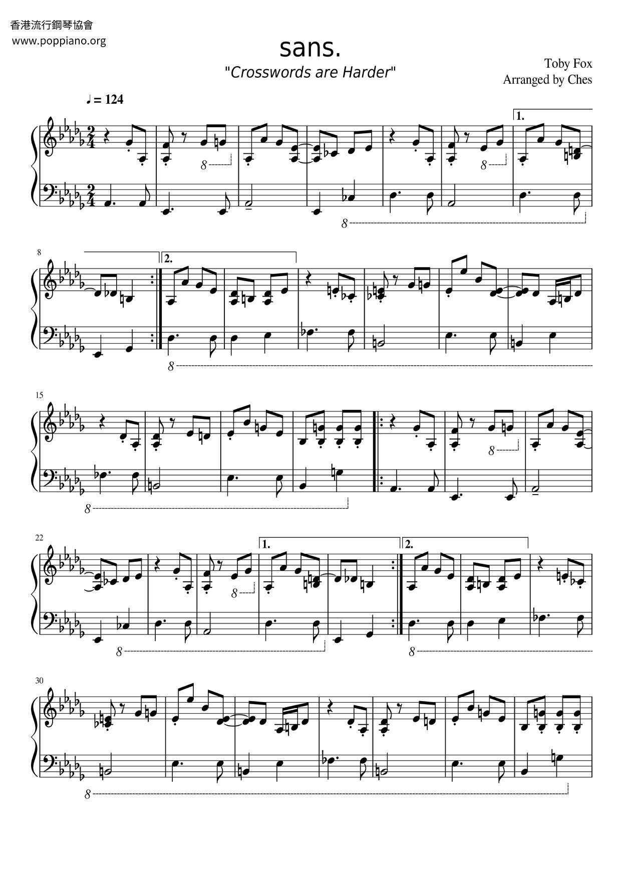 Undertale-sans. Sheet Music pdf, - Free Score Download ★