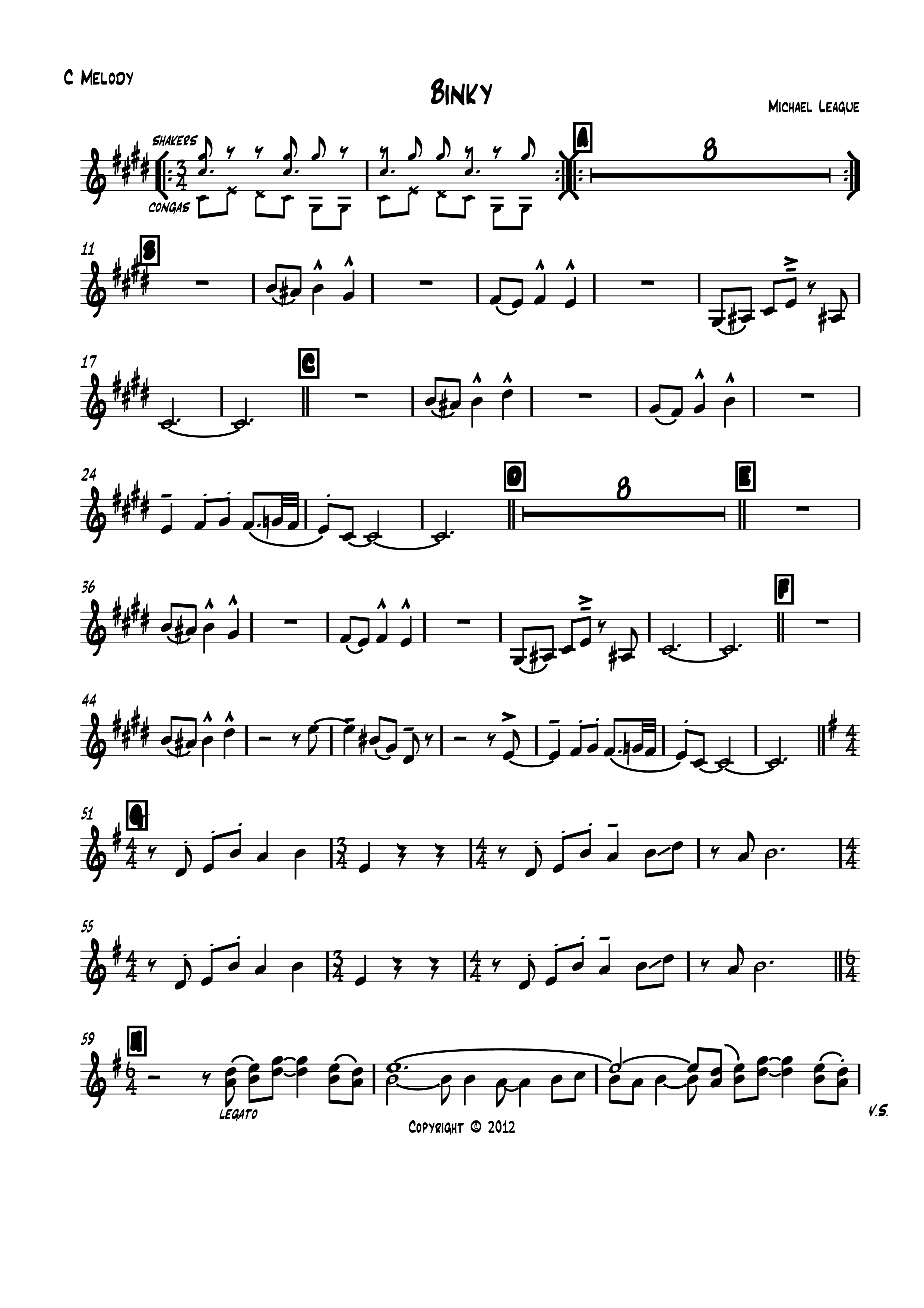 Snarky Puppy-Binky Sheet Music pdf, - Free Score Download ★
