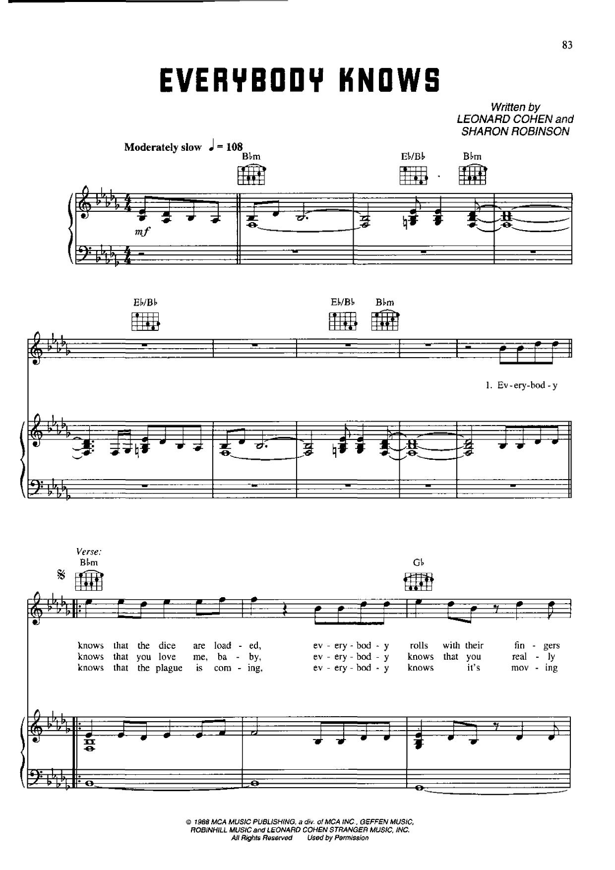 Don Henley-Everybody Knows Sheet Music pdf, - Free Score Download ★