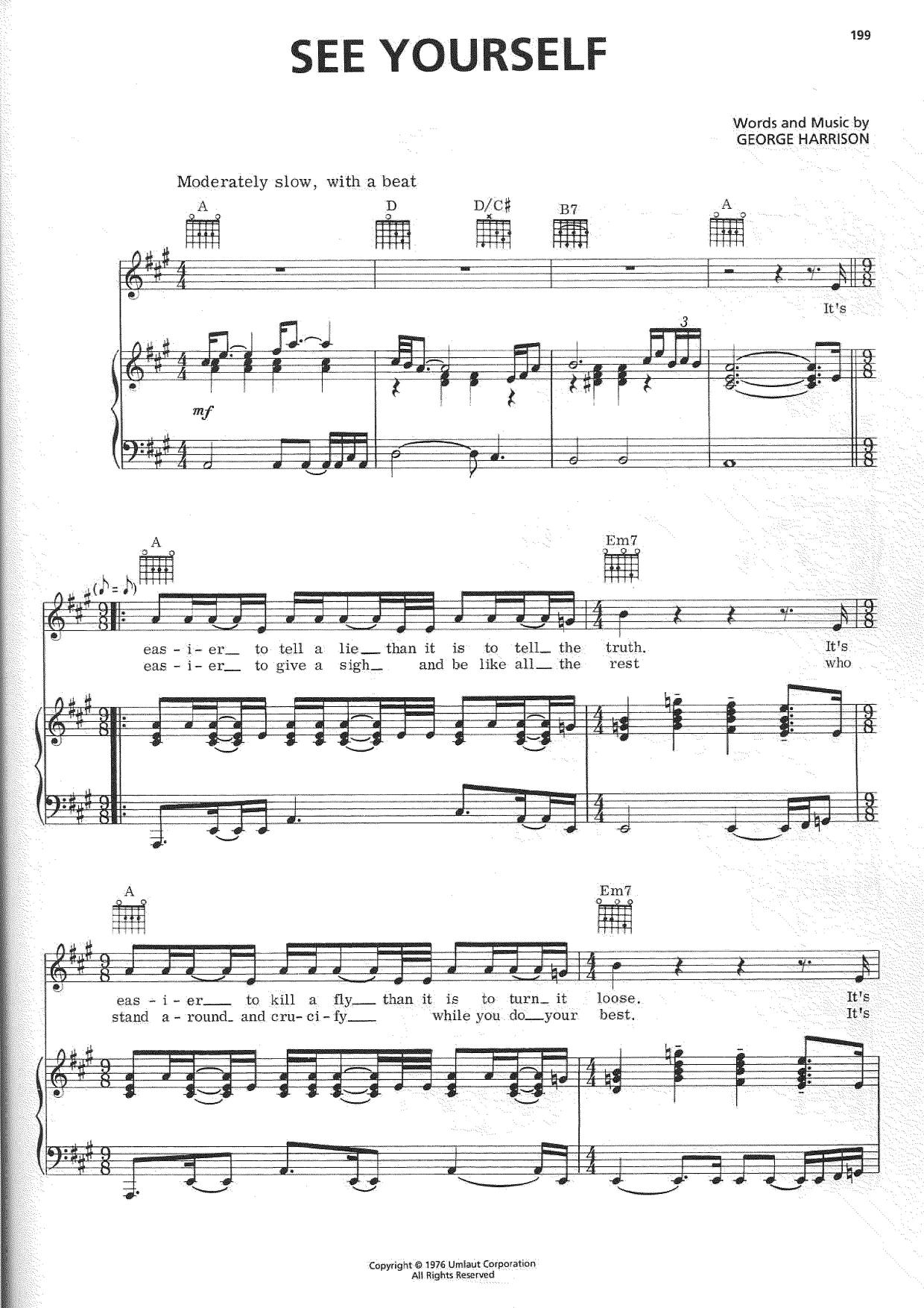 George Harrison-See Yourself Sheet Music pdf, - Free Score Download ★