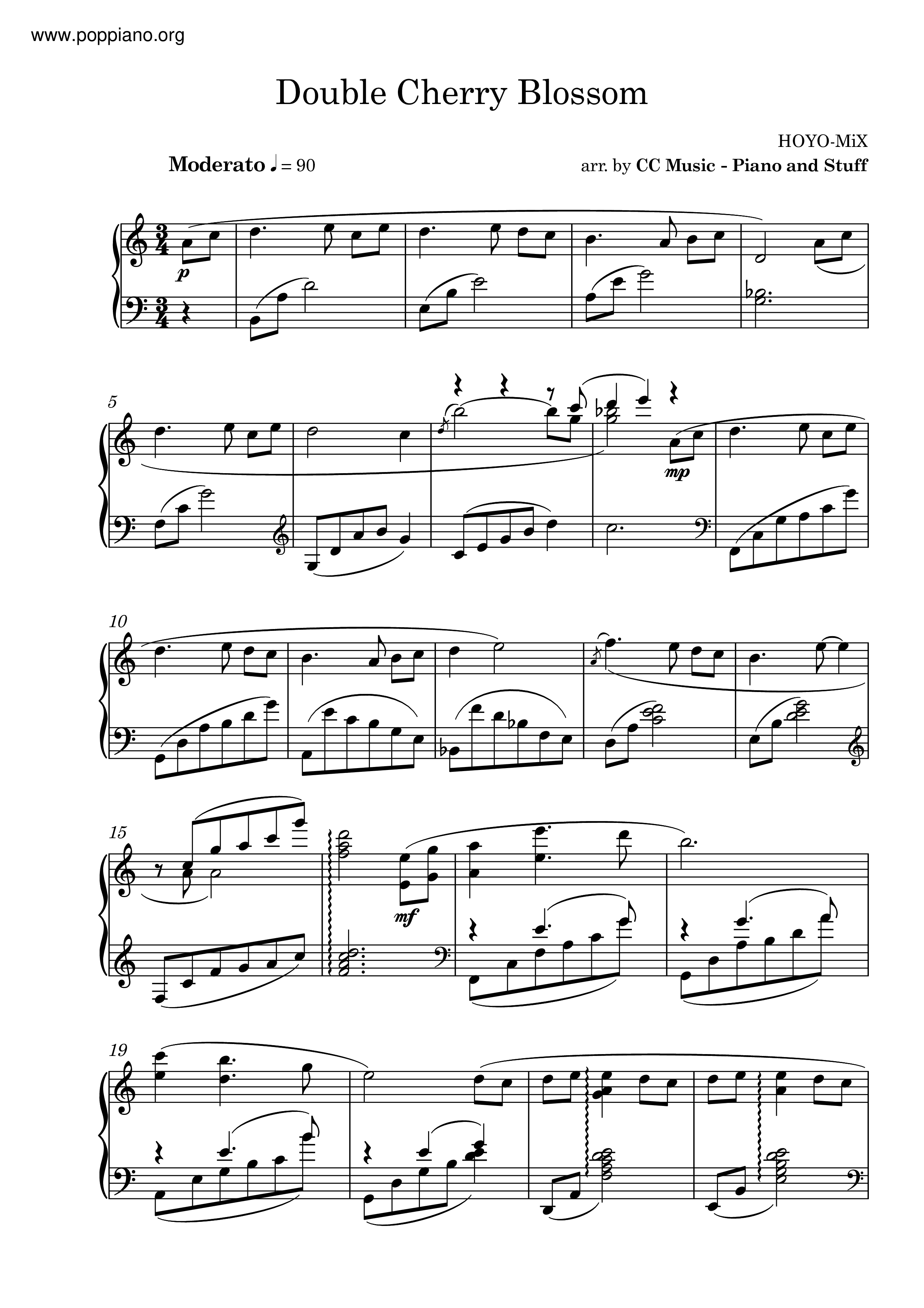 Chino Yoshio-Double Cherry Blossoms Sheet Music pdf, - Free Score ...