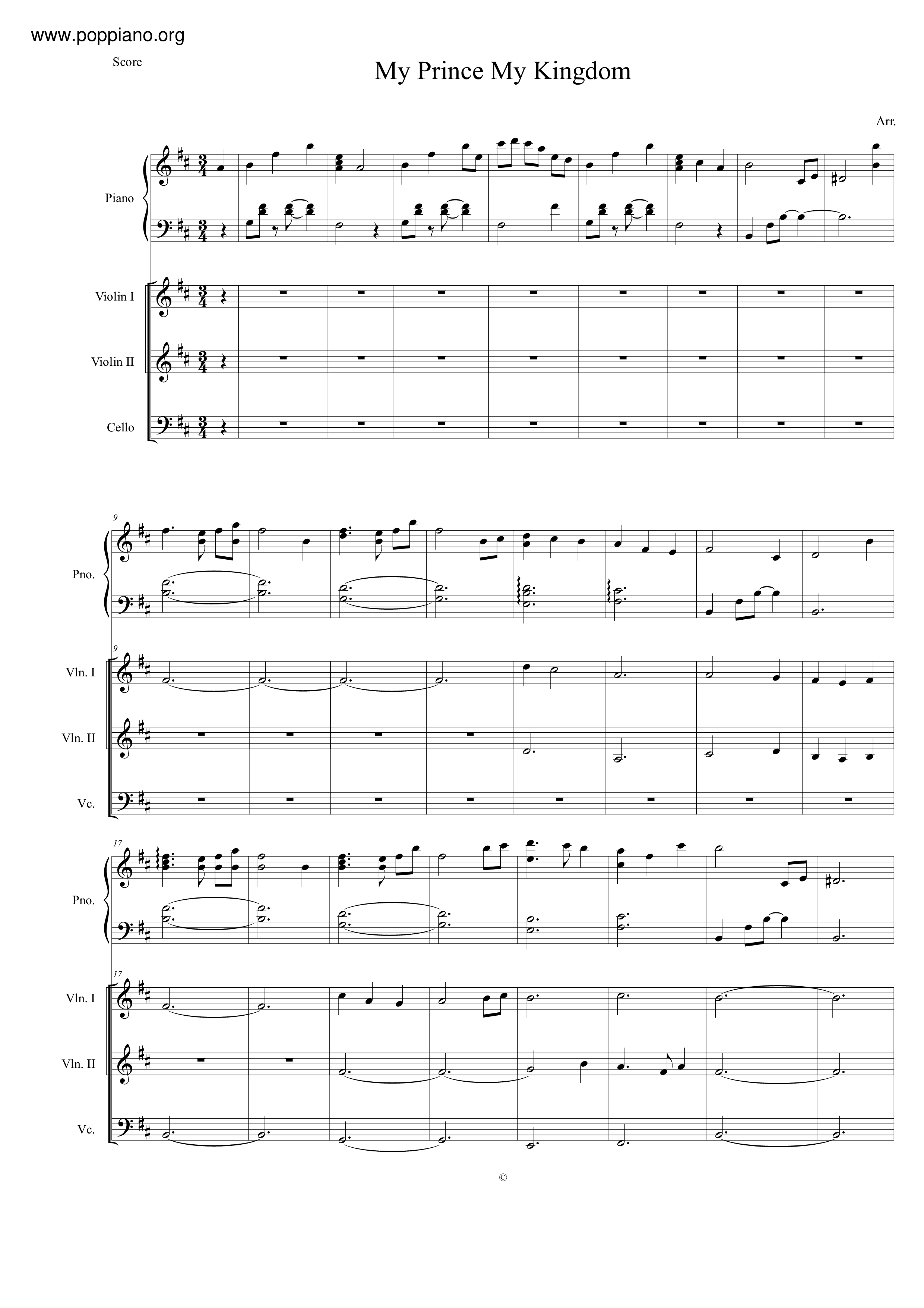 Maplestory-My Prince, My Kingdom Sheet Music pdf, - Free Score Download ★