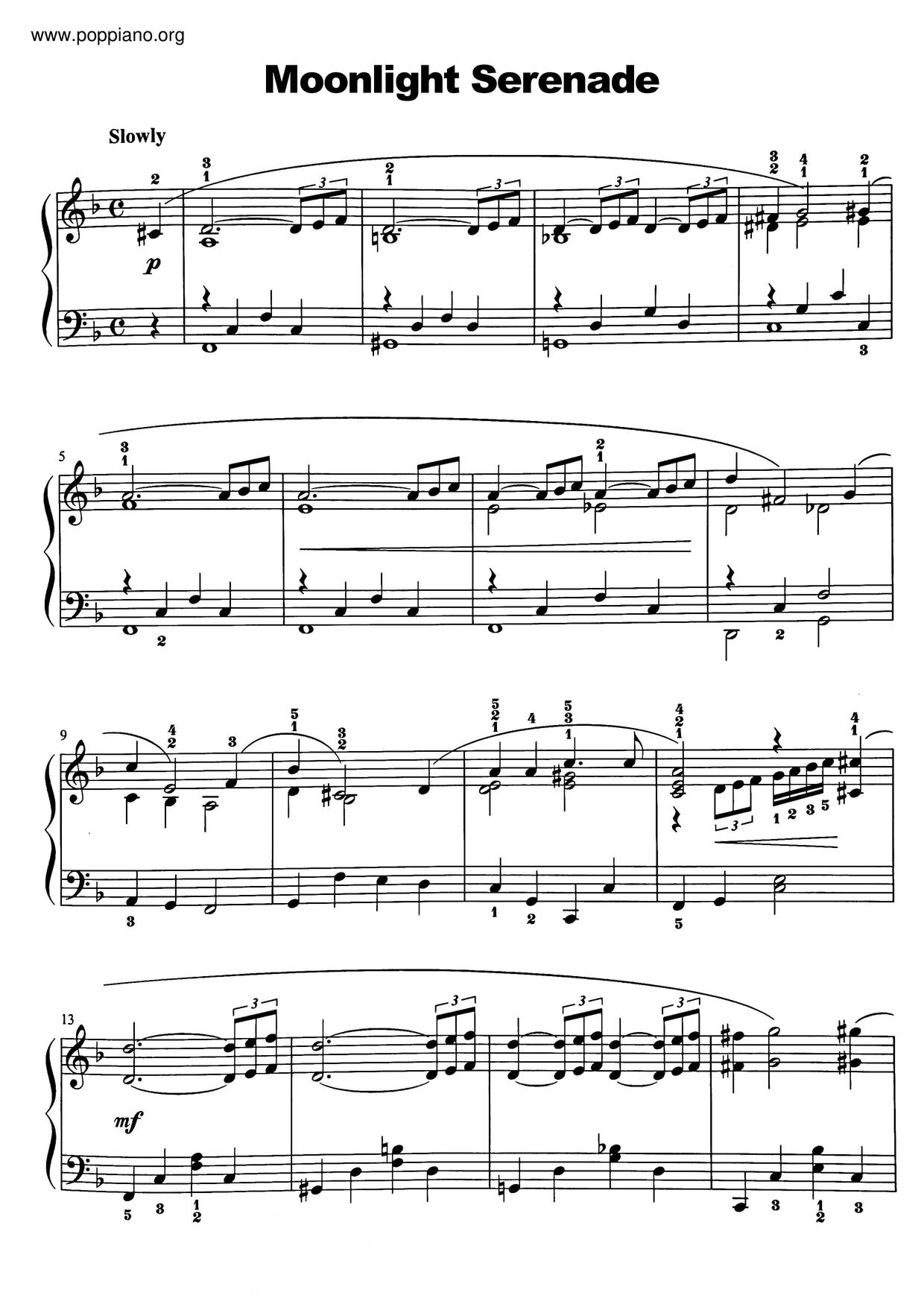 Glenn Miller-Moonlight Serenade Sheet Music pdf, - Free Score Download ★