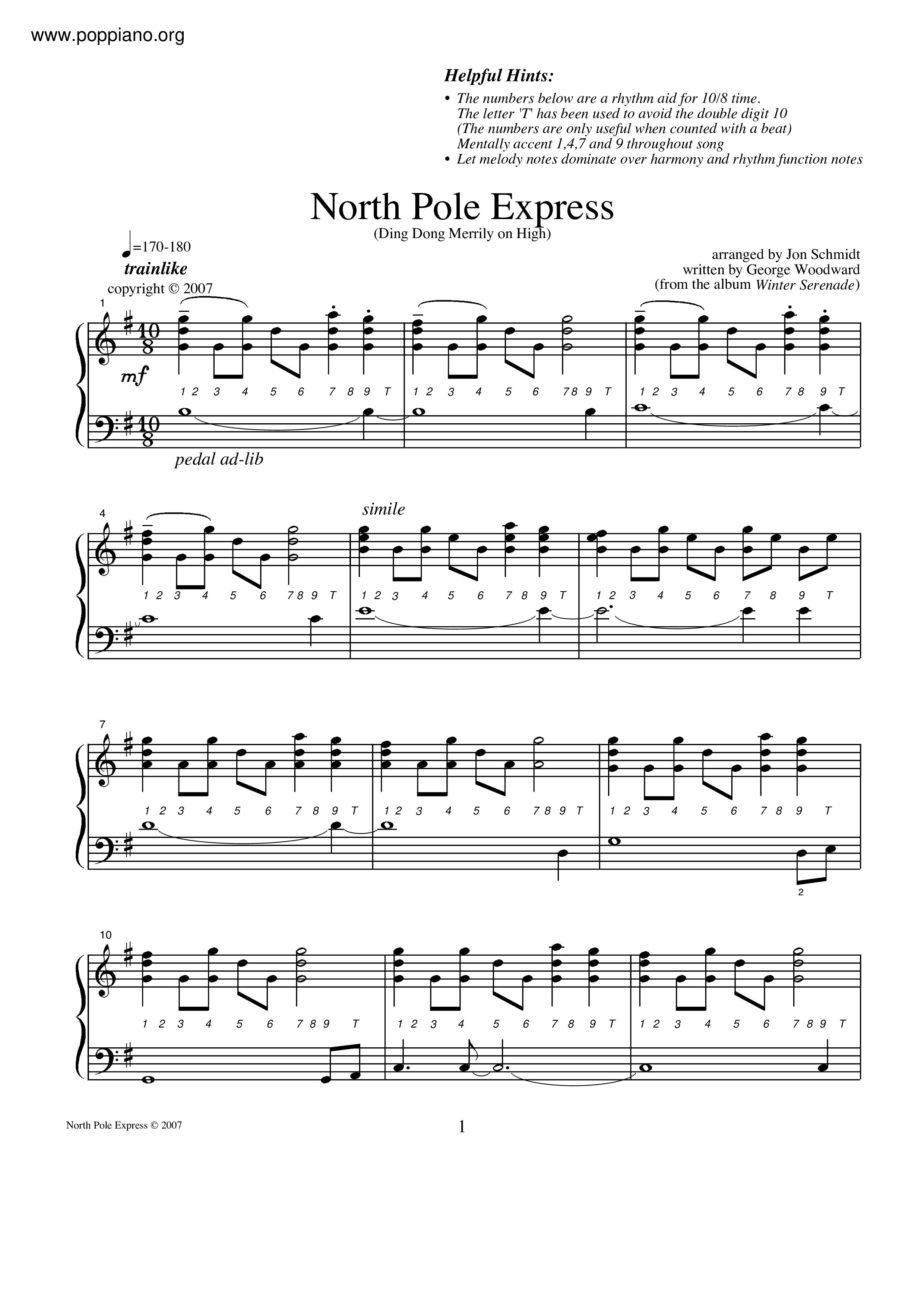 Jon Schmidt-North Pole Express Sheet Music pdf, - Free Score Download ★