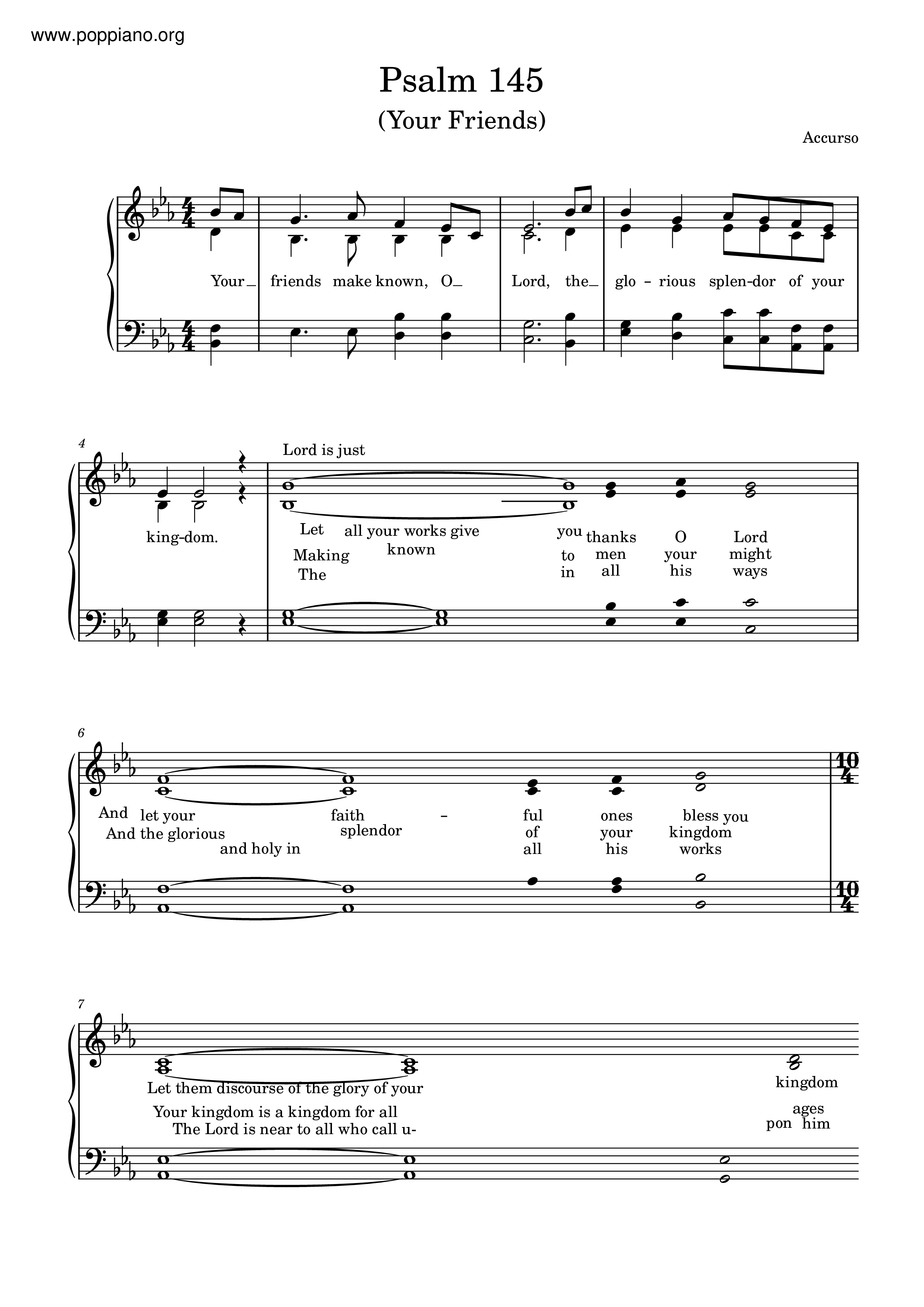 hymn-Psalm 145 Sheet Music pdf, - Free Score Download ★