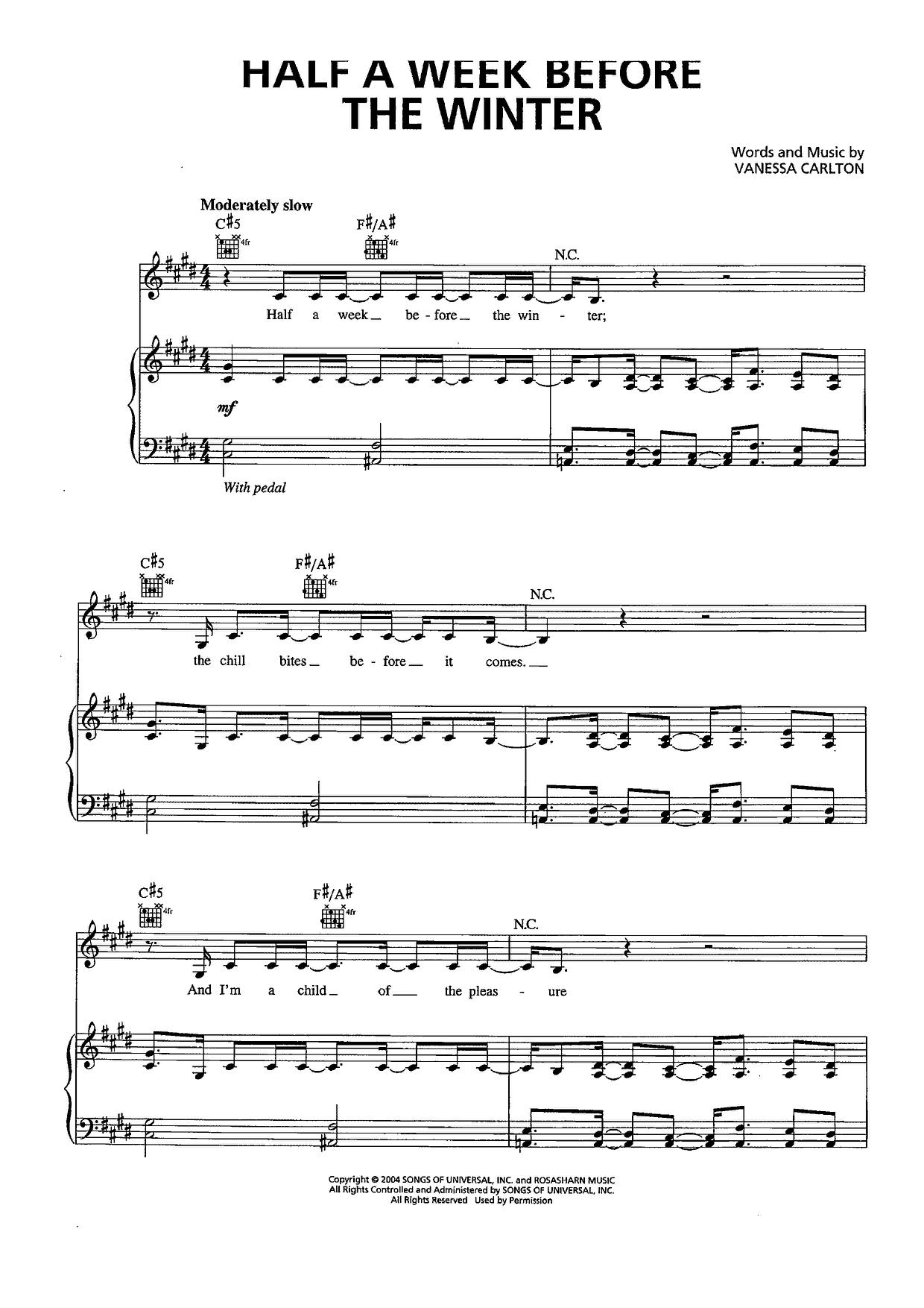 half a week before the winter- PDF琴譜免費下載 - 香港流行鋼琴協會 ★