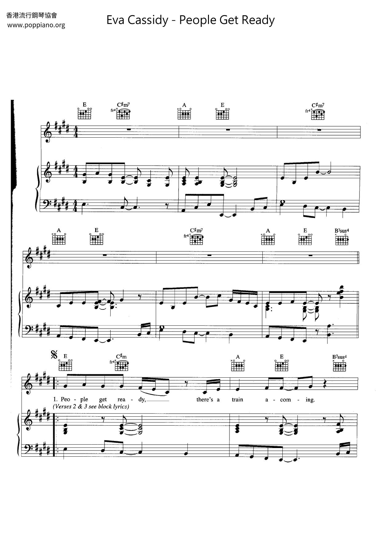 Eva Cassidy-People Get Ready Sheet Music pdf, - Free Score Download ★