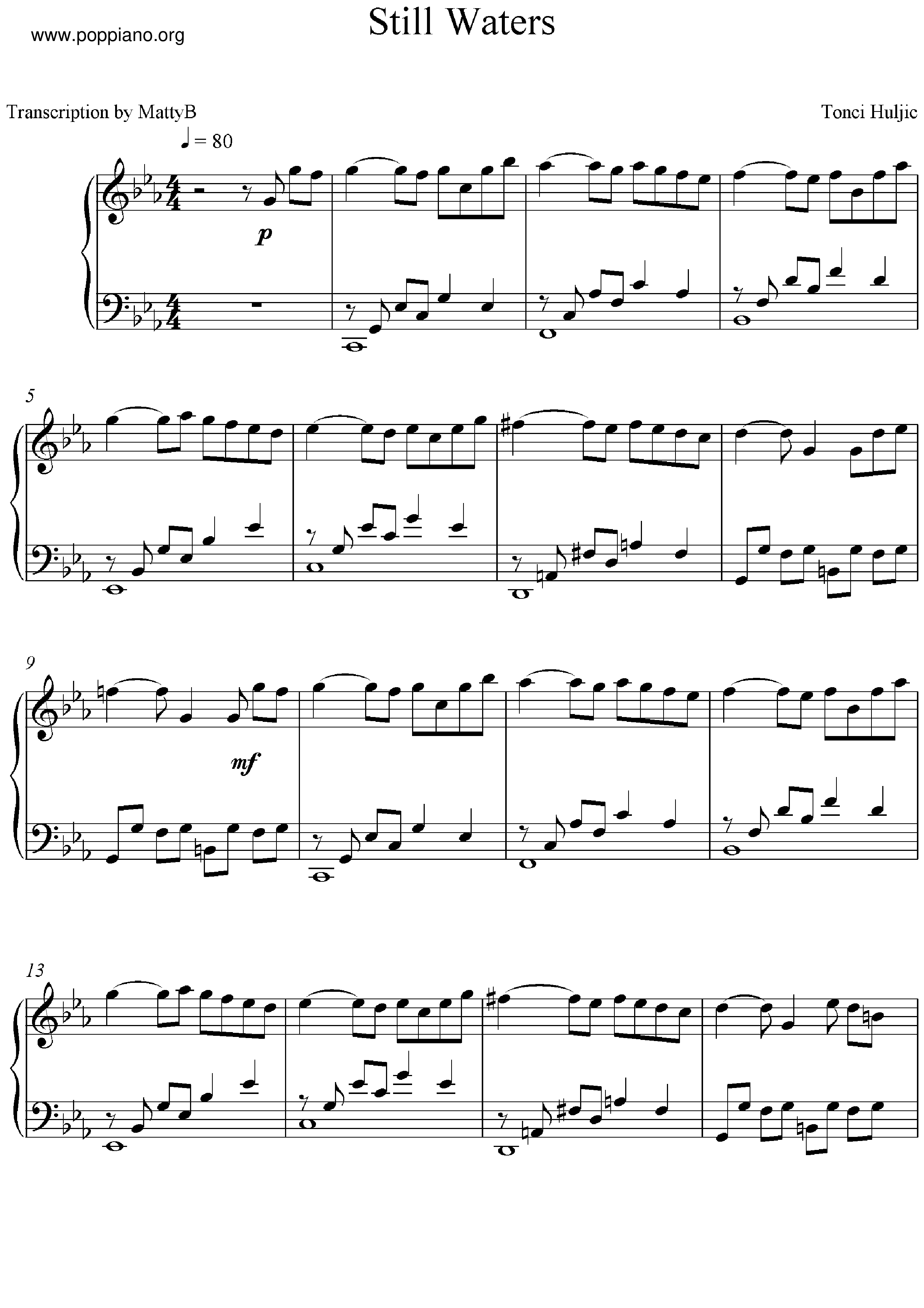 Hymn-Still Water Sheet Music pdf, - Free Score Download ★