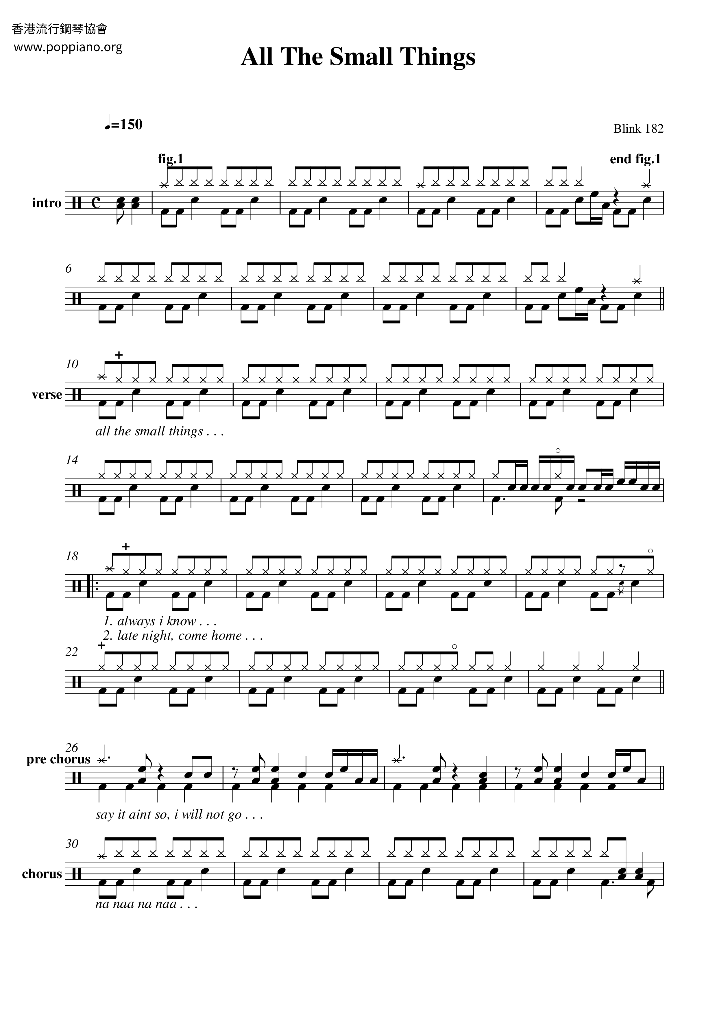all the small things- PDF琴譜免費下載 - 香港流行鋼琴協會 ★