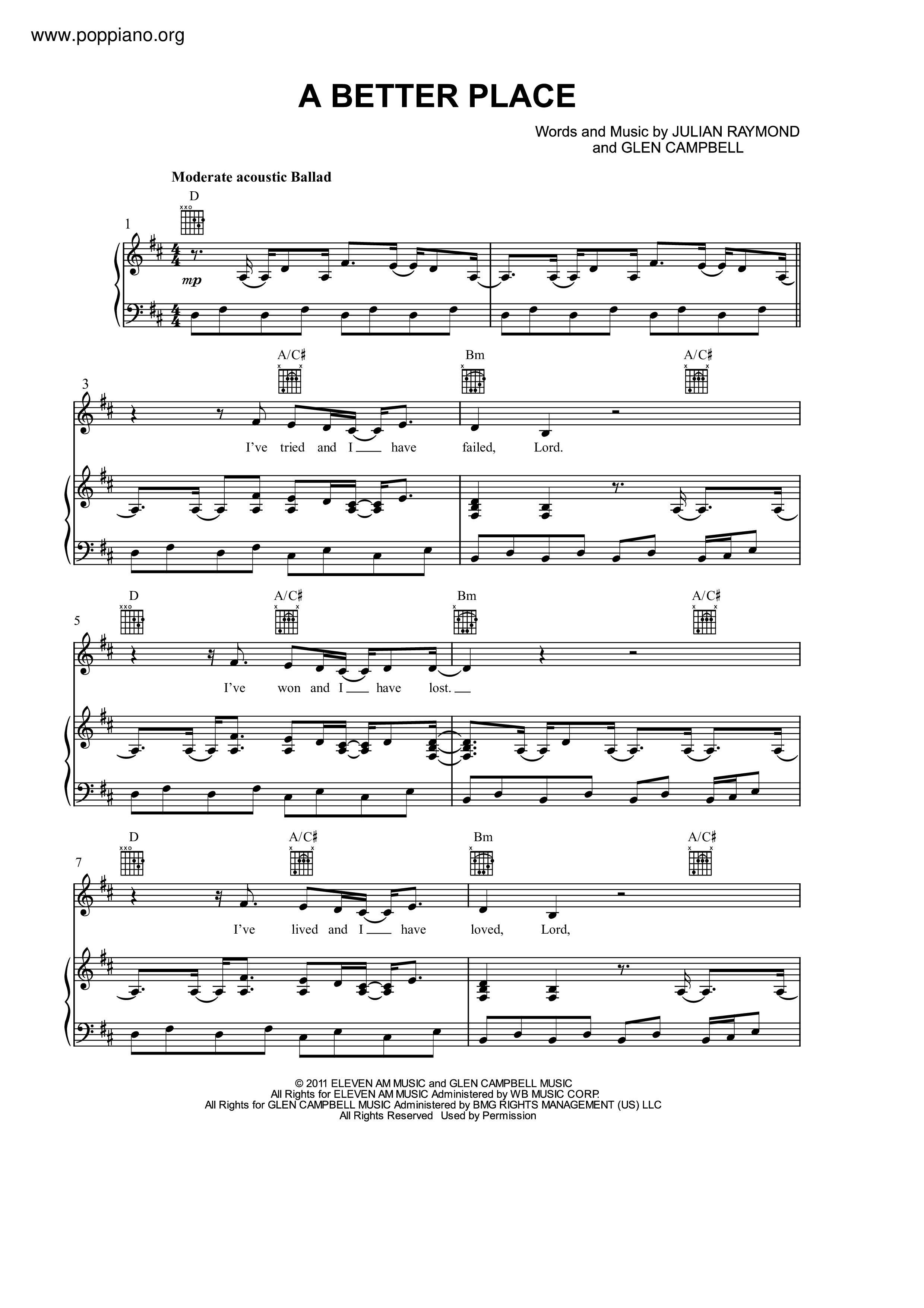 The Beatles-A Better Place Sheet Music pdf, - Free Score Download ★