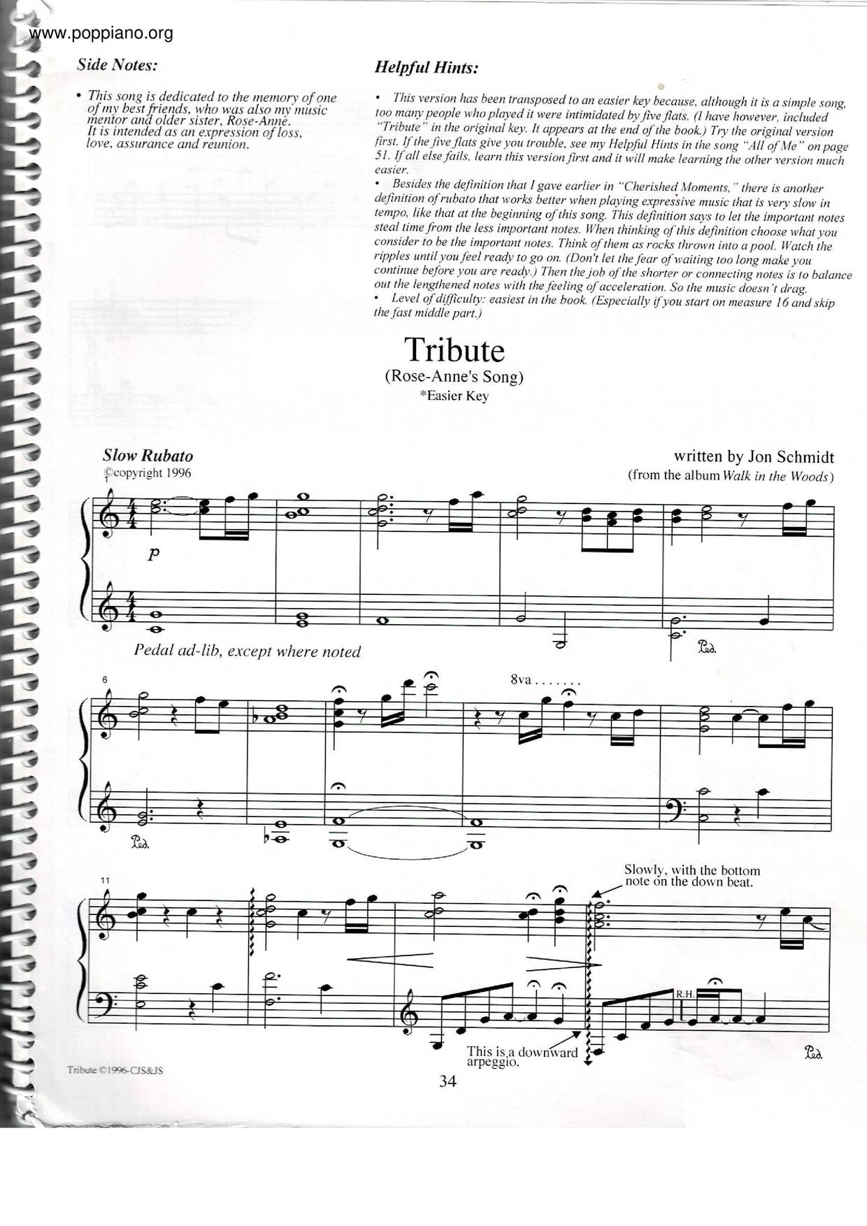 Jon Schmidt-Tribute Sheet Music pdf, - Free Score Download ★