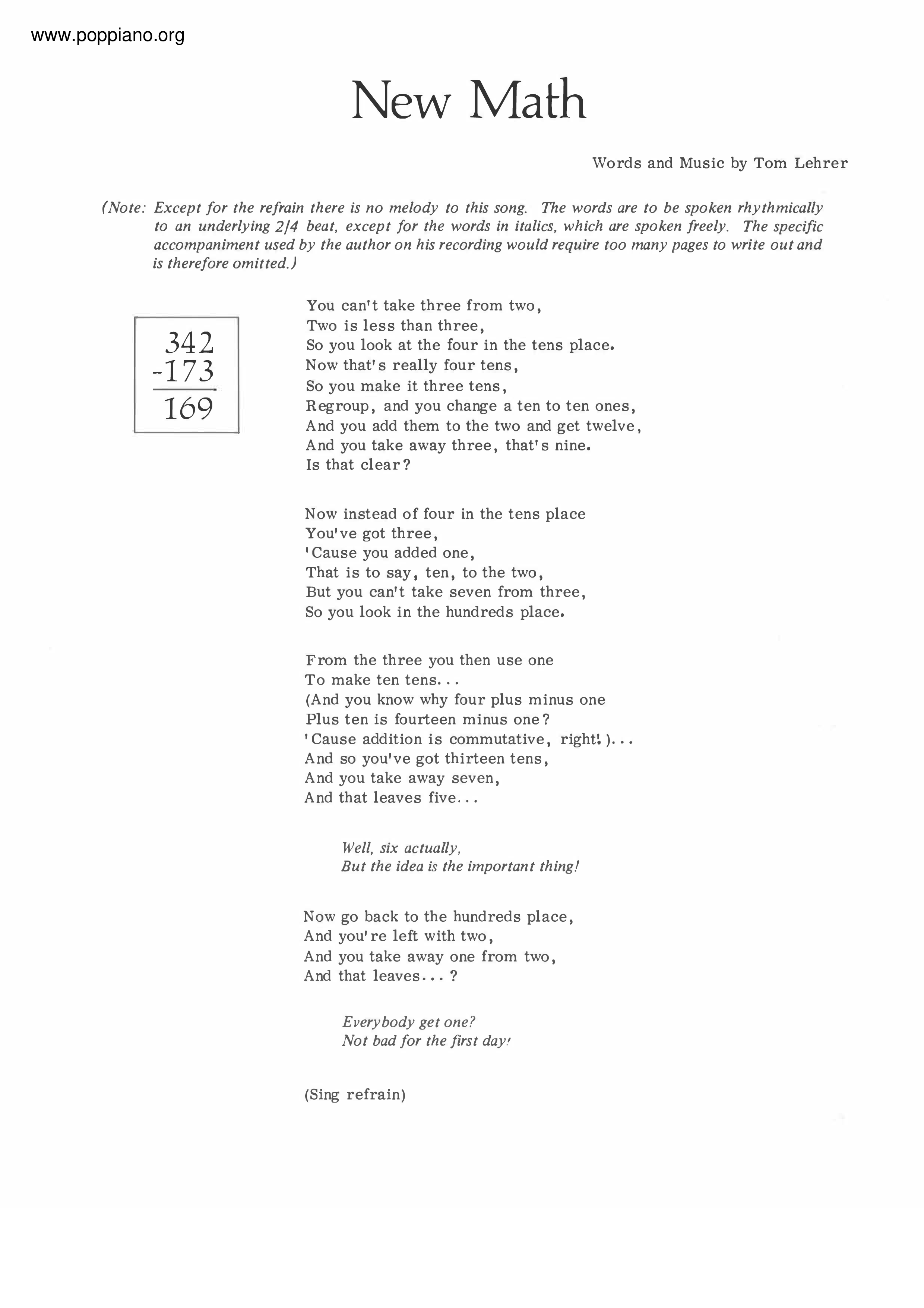 Hymn-New Math Sheet Music pdf, - Free Score Download ★