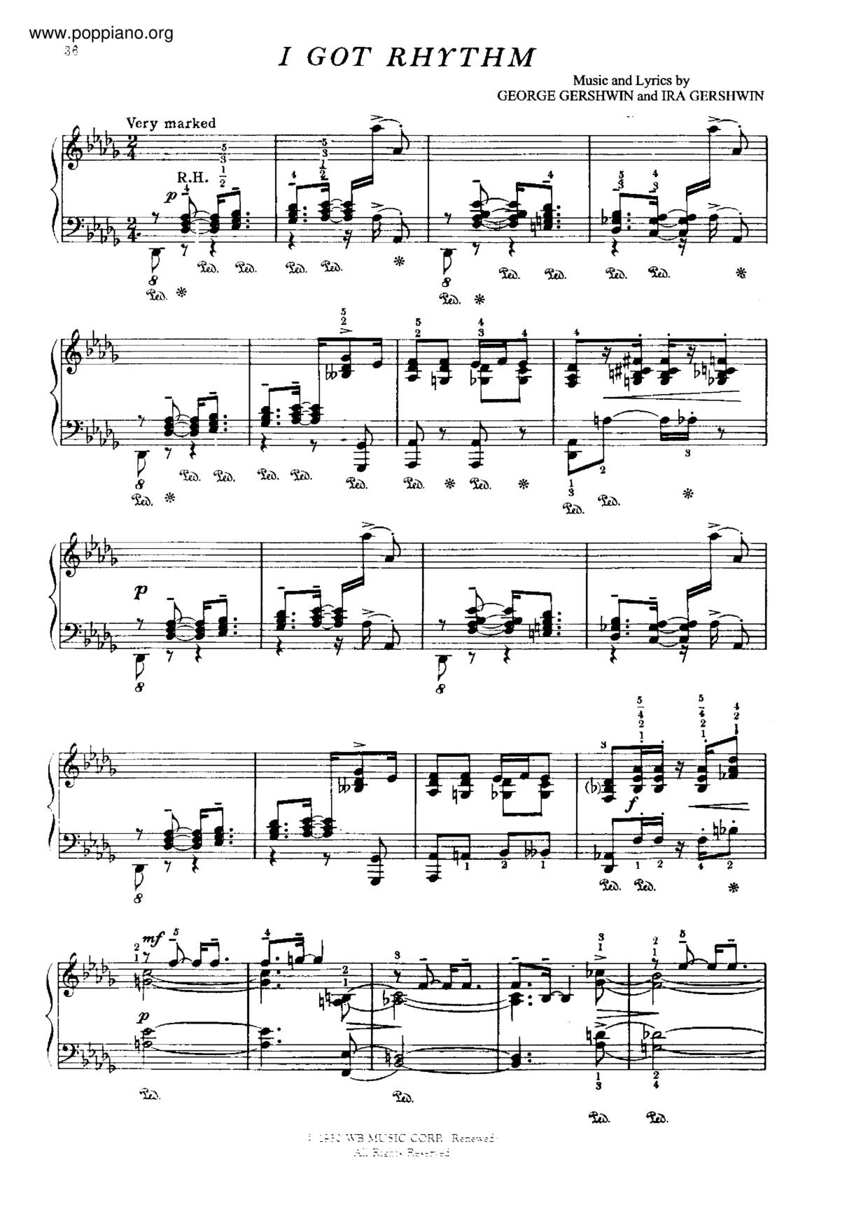 I Got Rhythm- PDF琴譜免費下載 | 香港流行鋼琴協會 ★